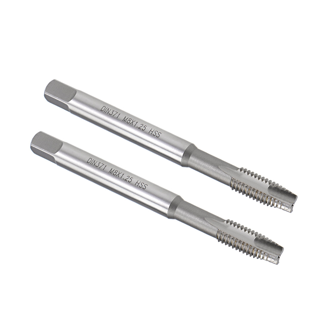 Uxcell M8 x 1.25 Spiral Point Threading Tap H2 Tolerance High Speed ...