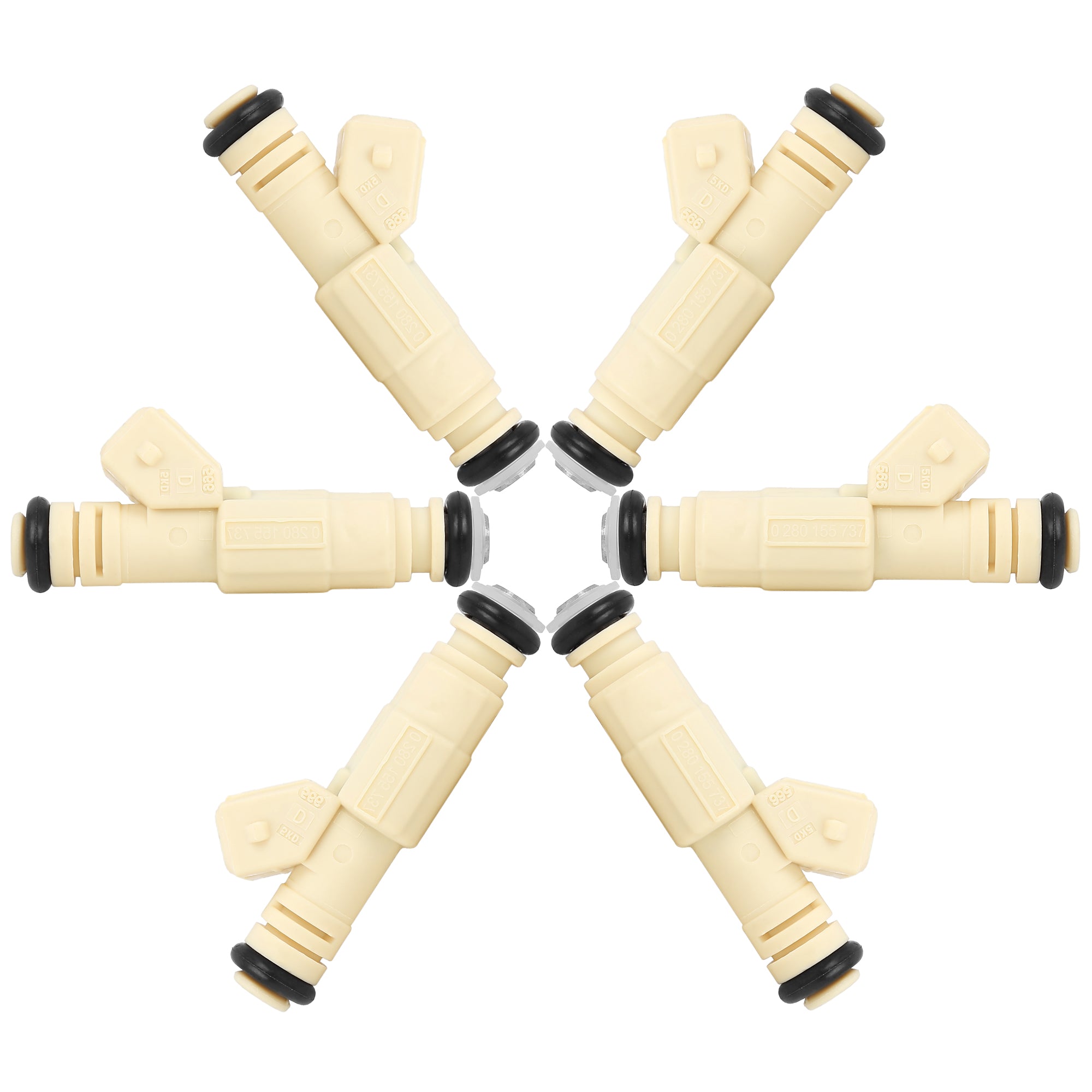 0280155737 Fuel Injectors for Pontiac Grand Prix 3.8L V6 1998-2003 6pcs ...