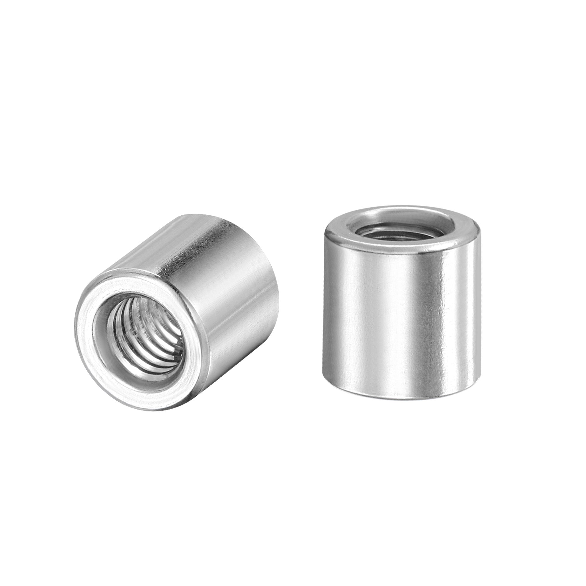 Uxcell M6x10mmx10mm Weld On Bung Nut Threaded 201 Stainless Steel ...