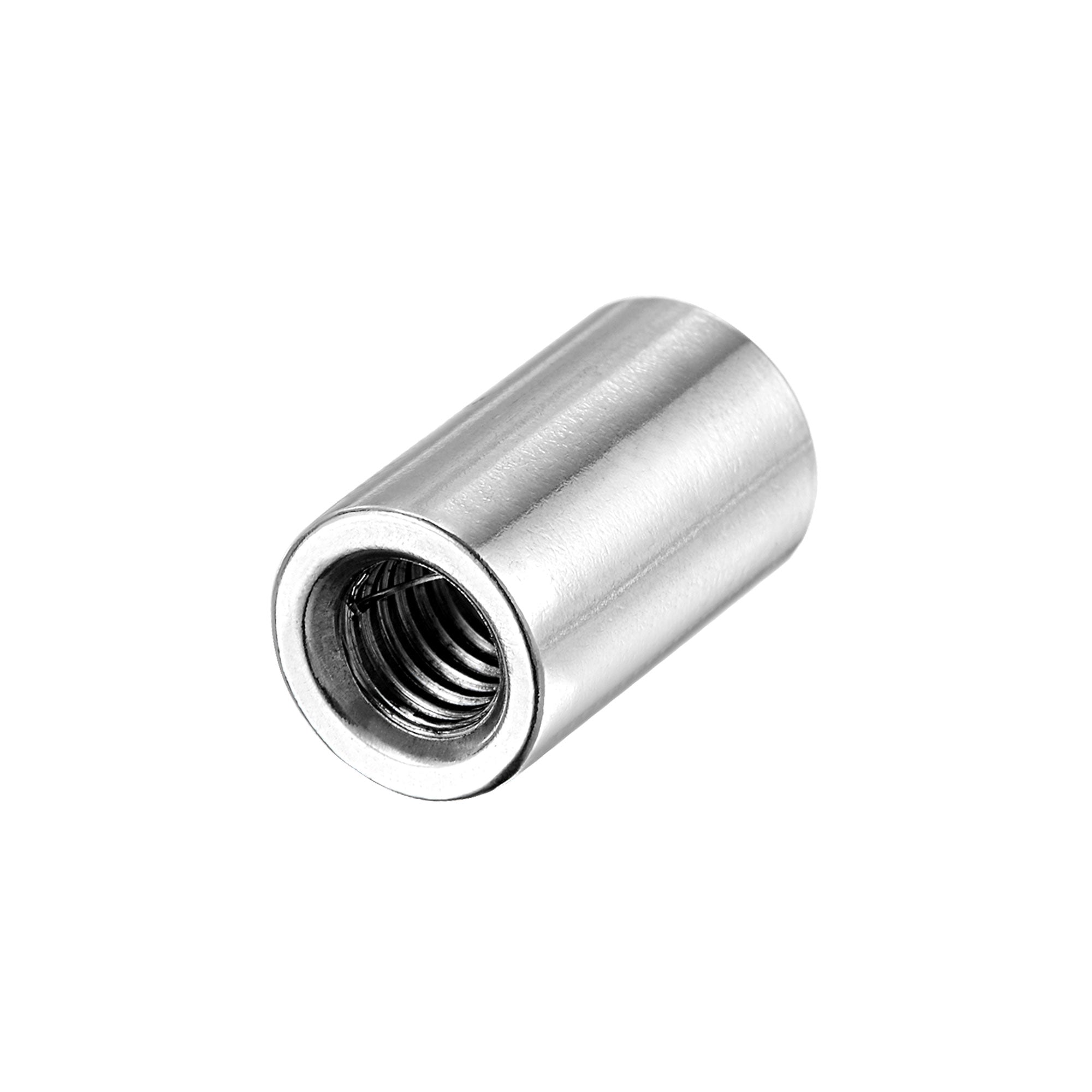 Uxcell M6x10mmx17mm Weld On Bung Nut Threaded 201 Stainless Steel ...