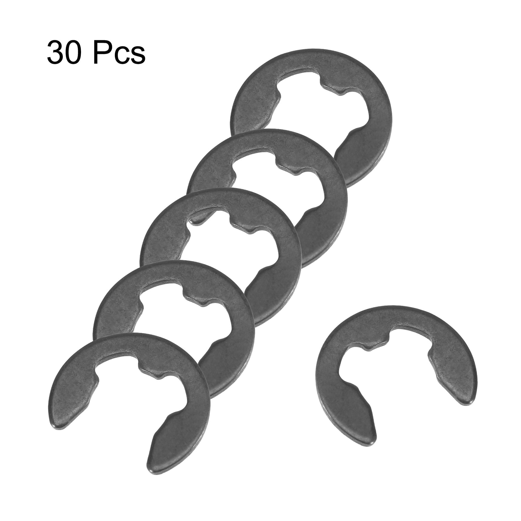 Uxcell E-Clip Circlip 10mm External Retaining Shaft Ring Carbon Steel ...