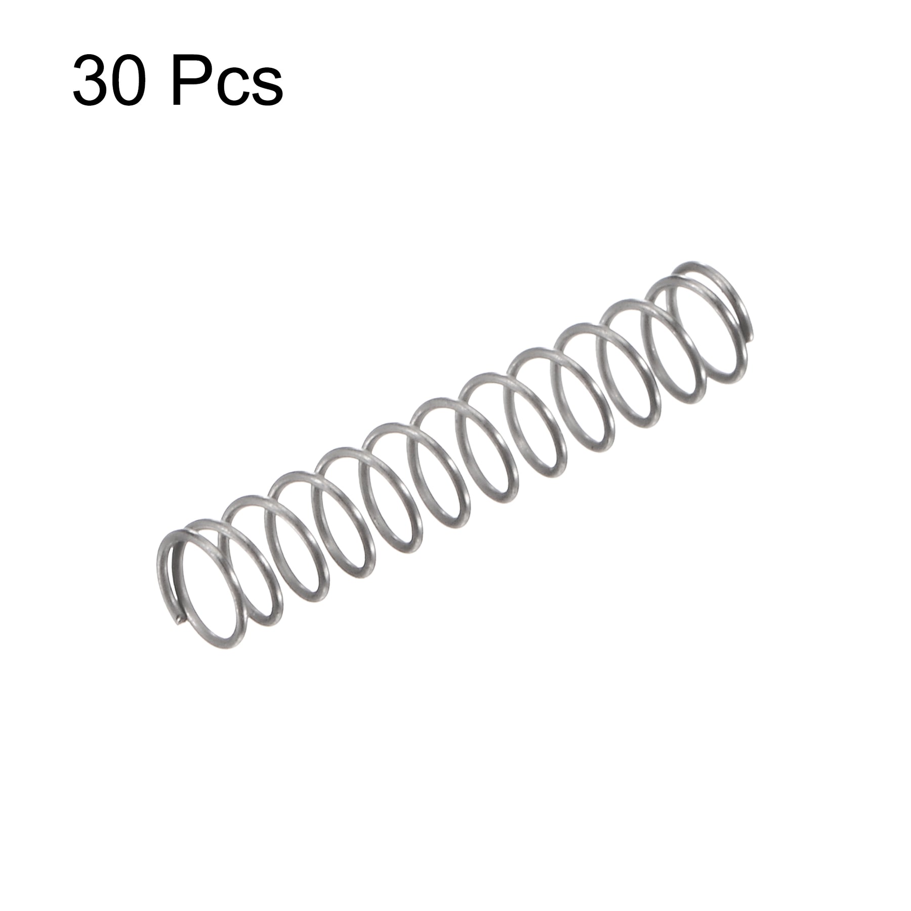 Uxcell 3mmx0.3mmx15mm 304 Stainless Steel Compression Spring 2N Load ...