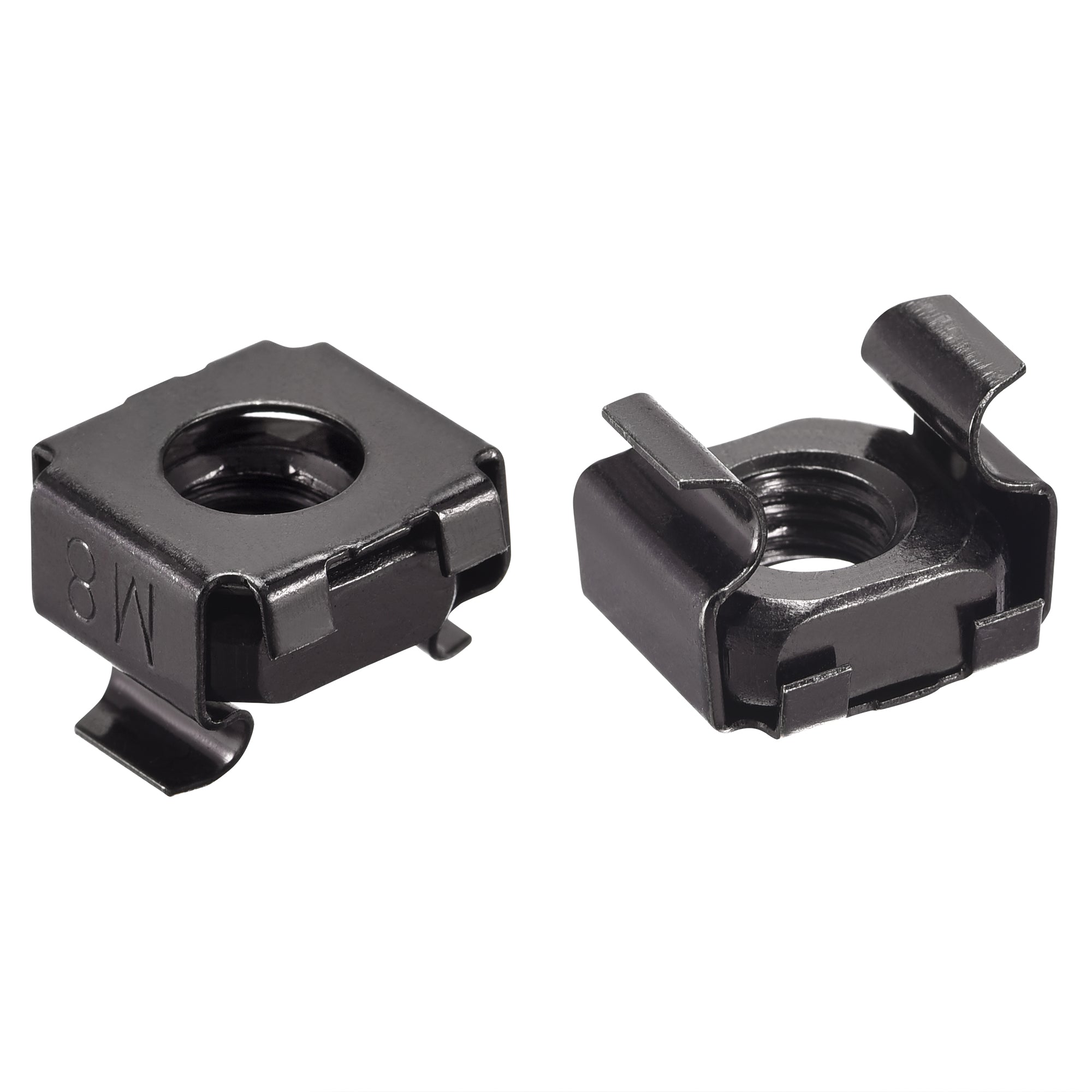 Uxcell Snap-in Cage Nuts,M8 x 1.25mm Carbon Steel Nut for Server Shelve ...