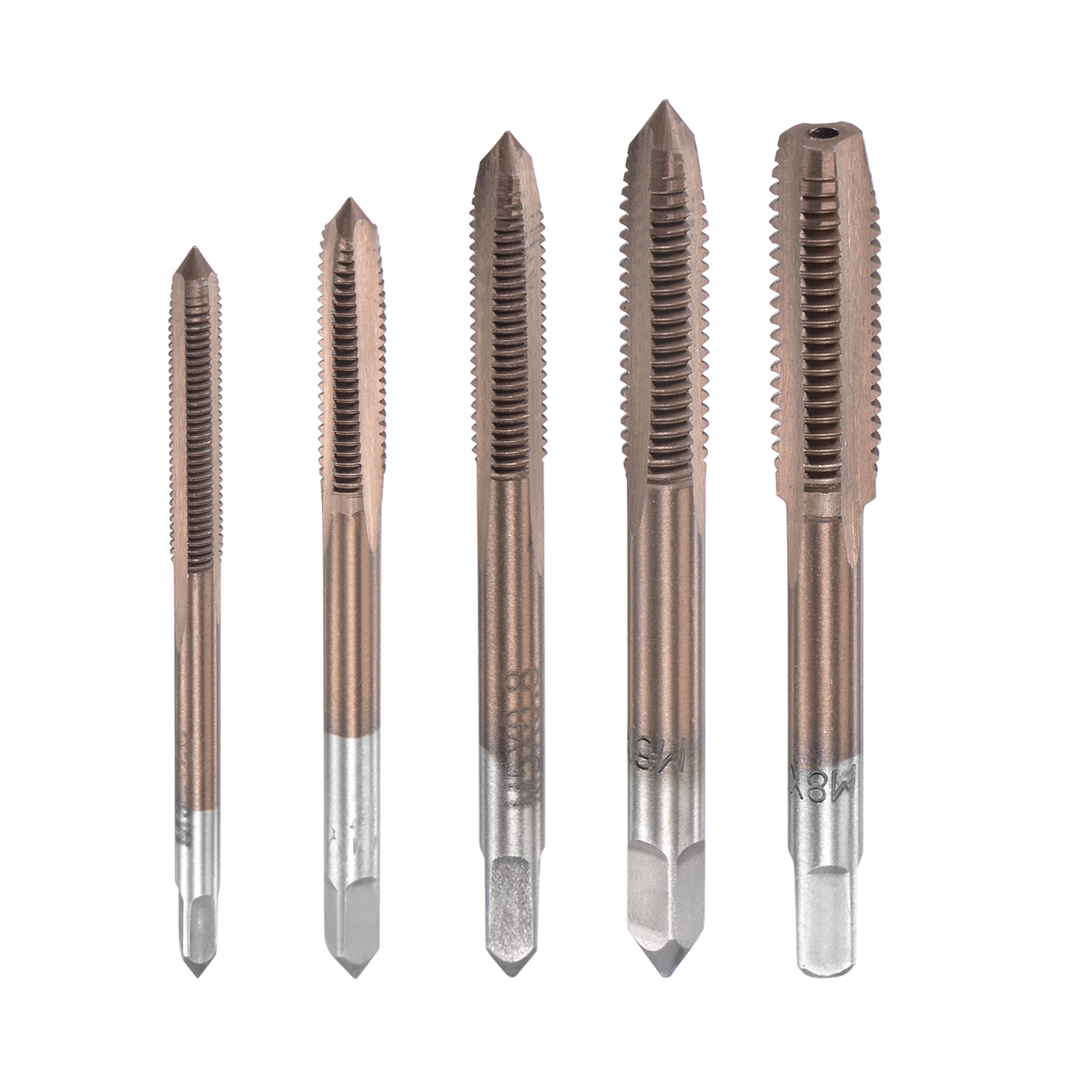 Uxcell M3 M4 M5 M6 M8 Hand Threading Tap Set High Speed Steel Straight ...