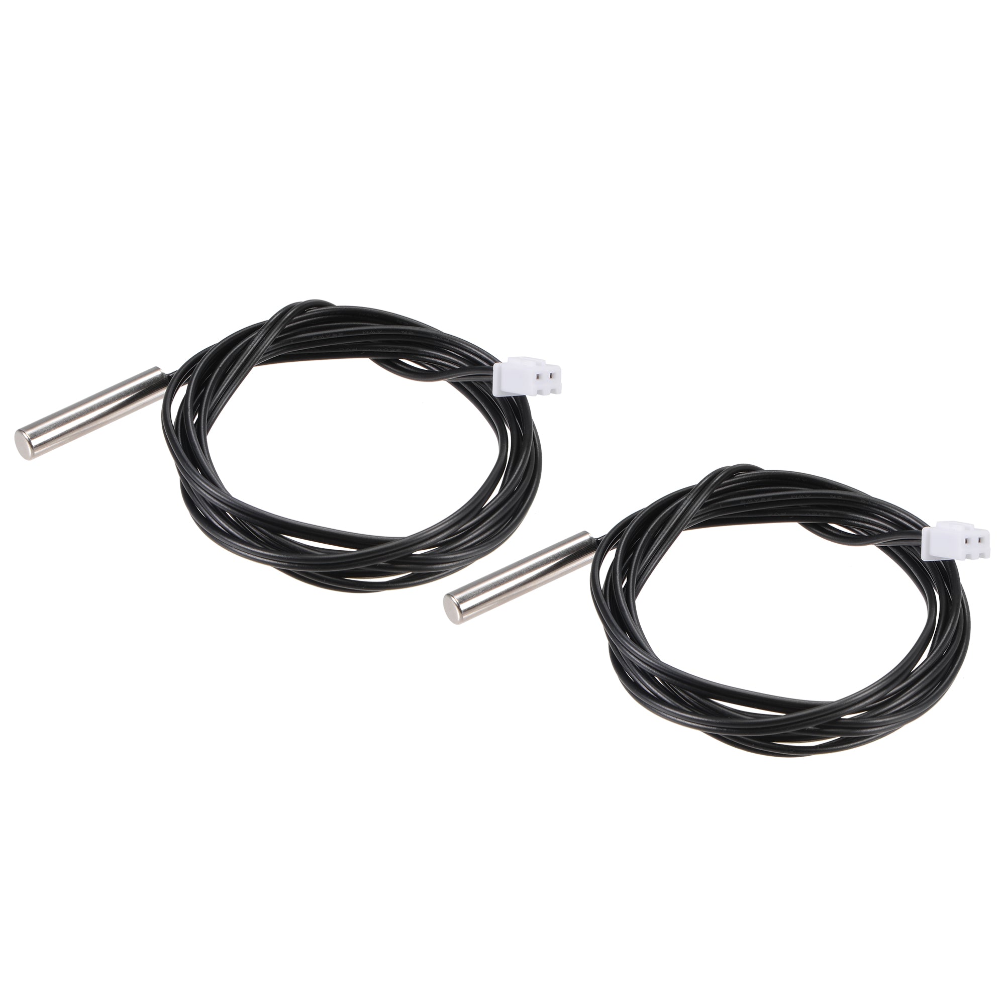 Uxcell 2pcs 50K Temperature Sensor Probe, Stainless Steel NTC Thermal ...