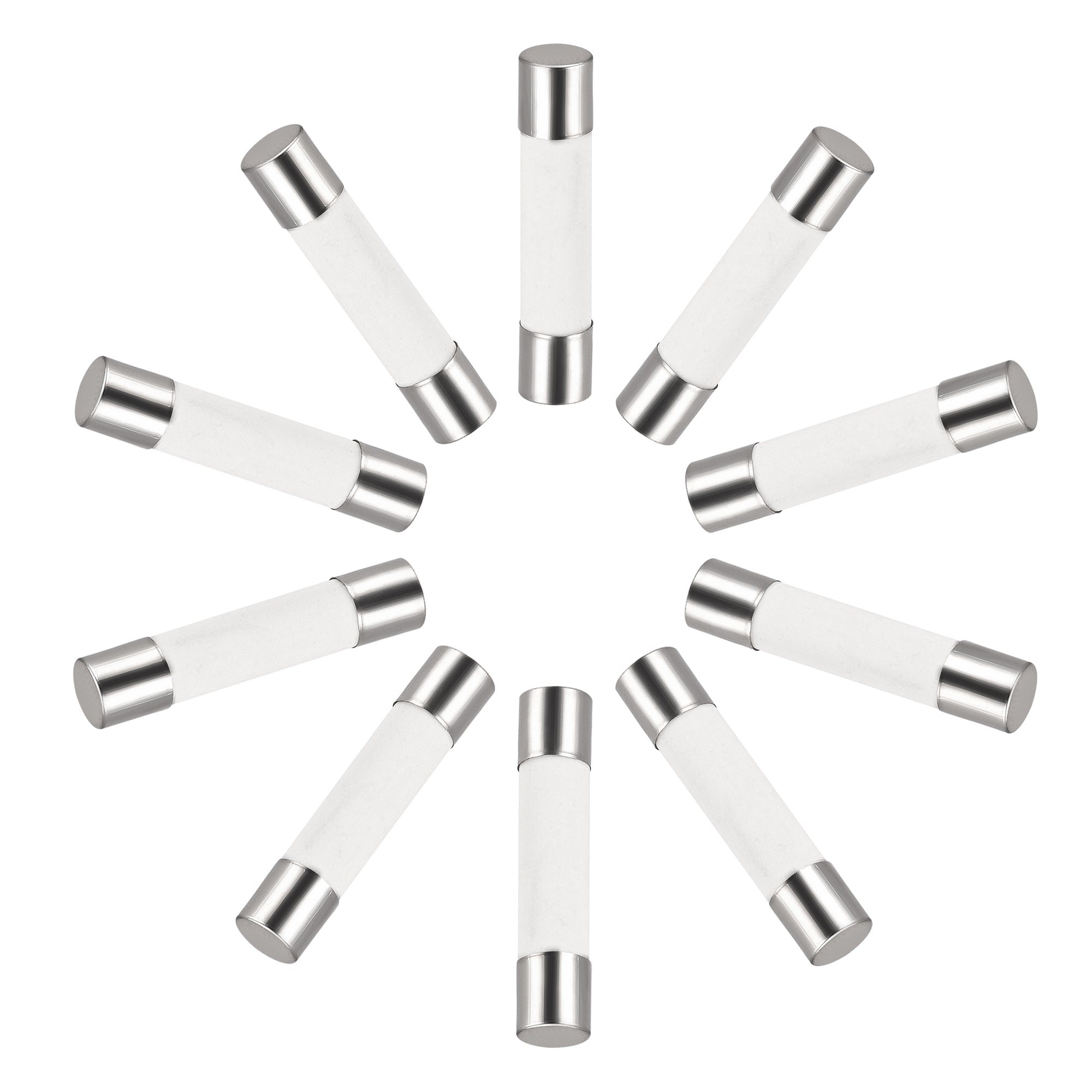 Uxcell Ceramic Cartridge Fuses 7A 250V 6x30mm Fast Blow for Energy ...