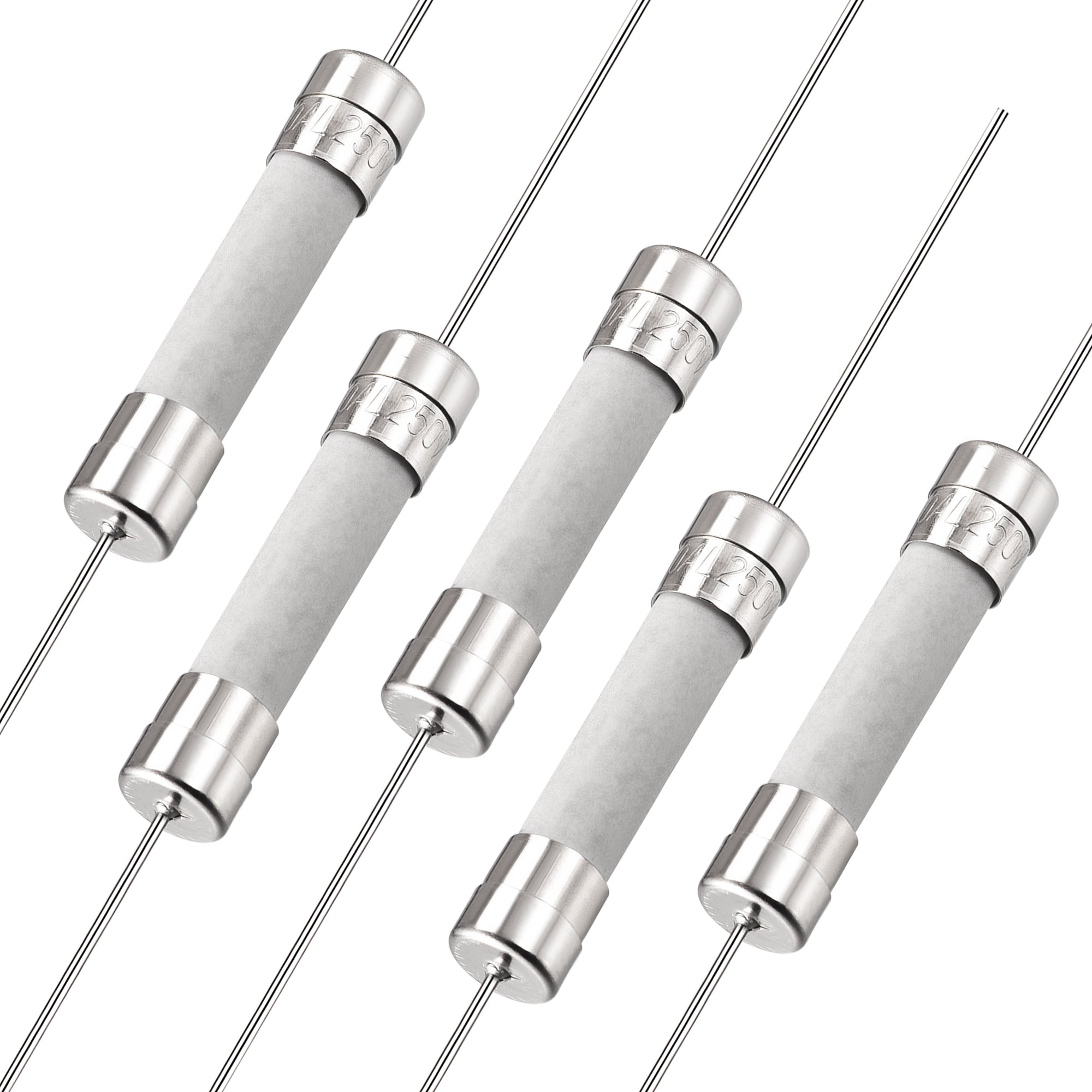 Uxcell Fast Blow Fuse Lead Wire Ceramic Fuses 6mm x 32mm 250V F10A 5Pcs ...
