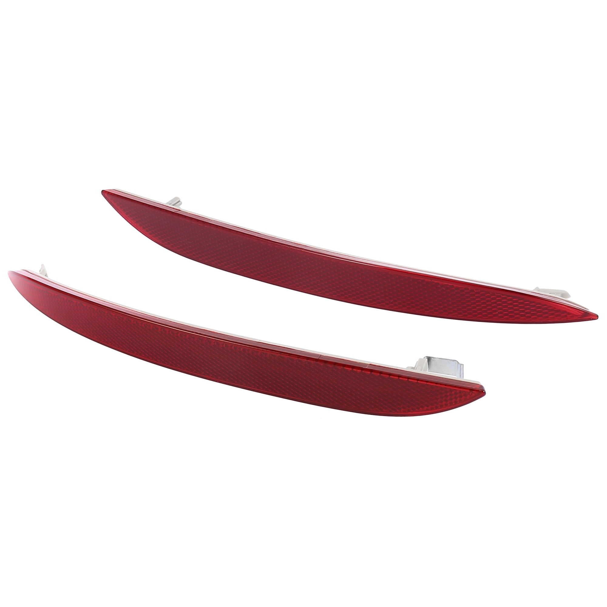 1 Pair Car Rear Bumper Reflector Strip Cover Left Right Side ...