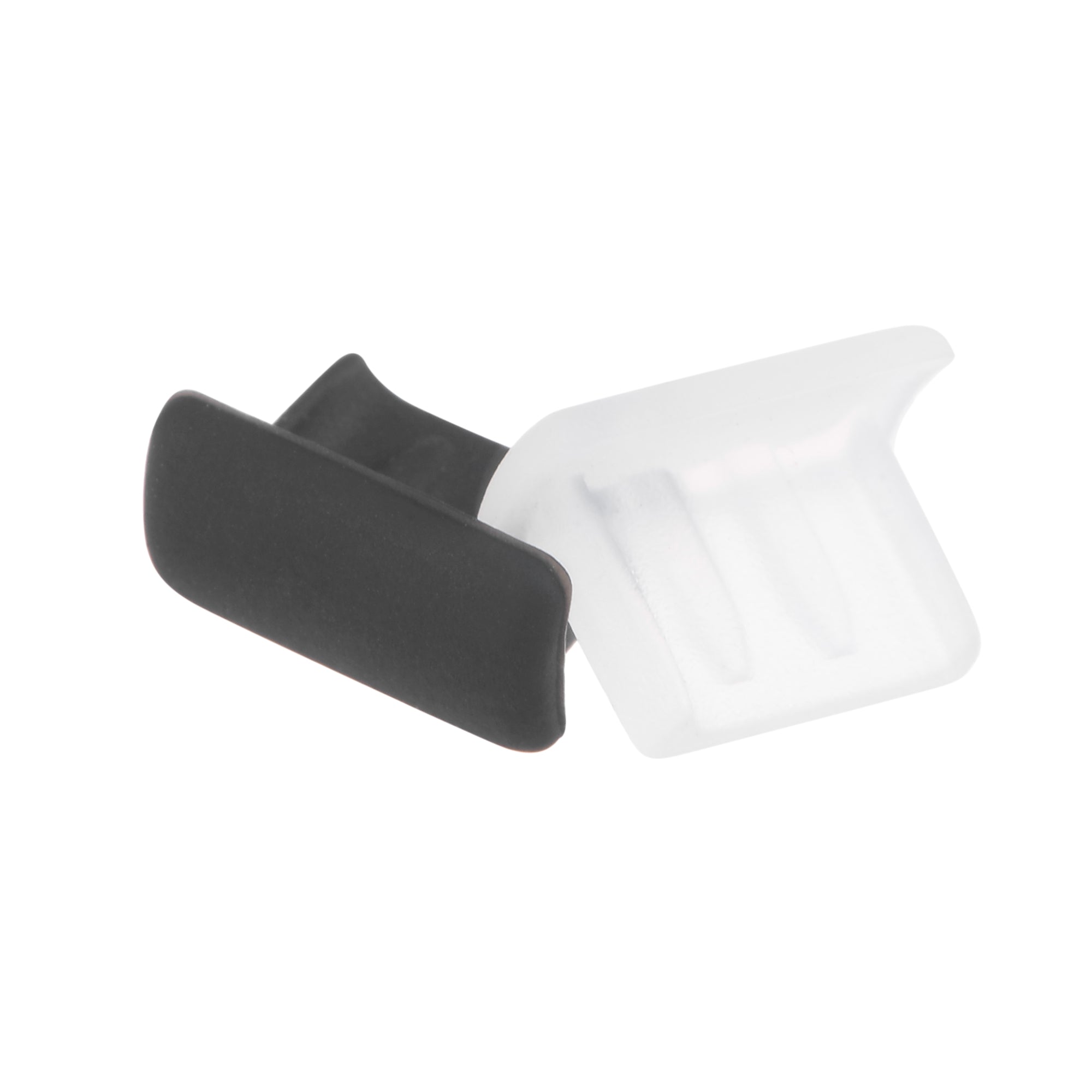 20pcs Silicone Mini USB Cap Port Cover Protector 7mmx2mm Black Clear ...