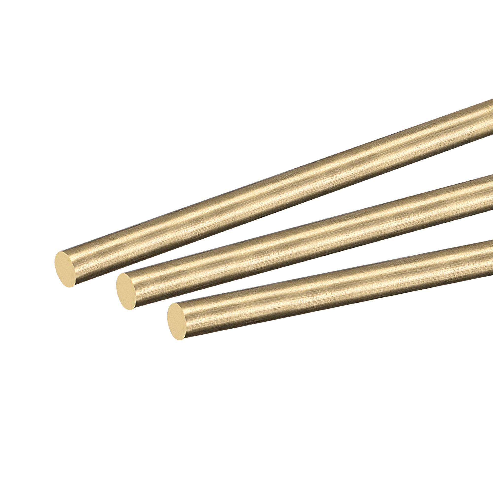 6mm Diameter 250mm Length Brass Solid Round Rod for DIY Craft 4pcs ...