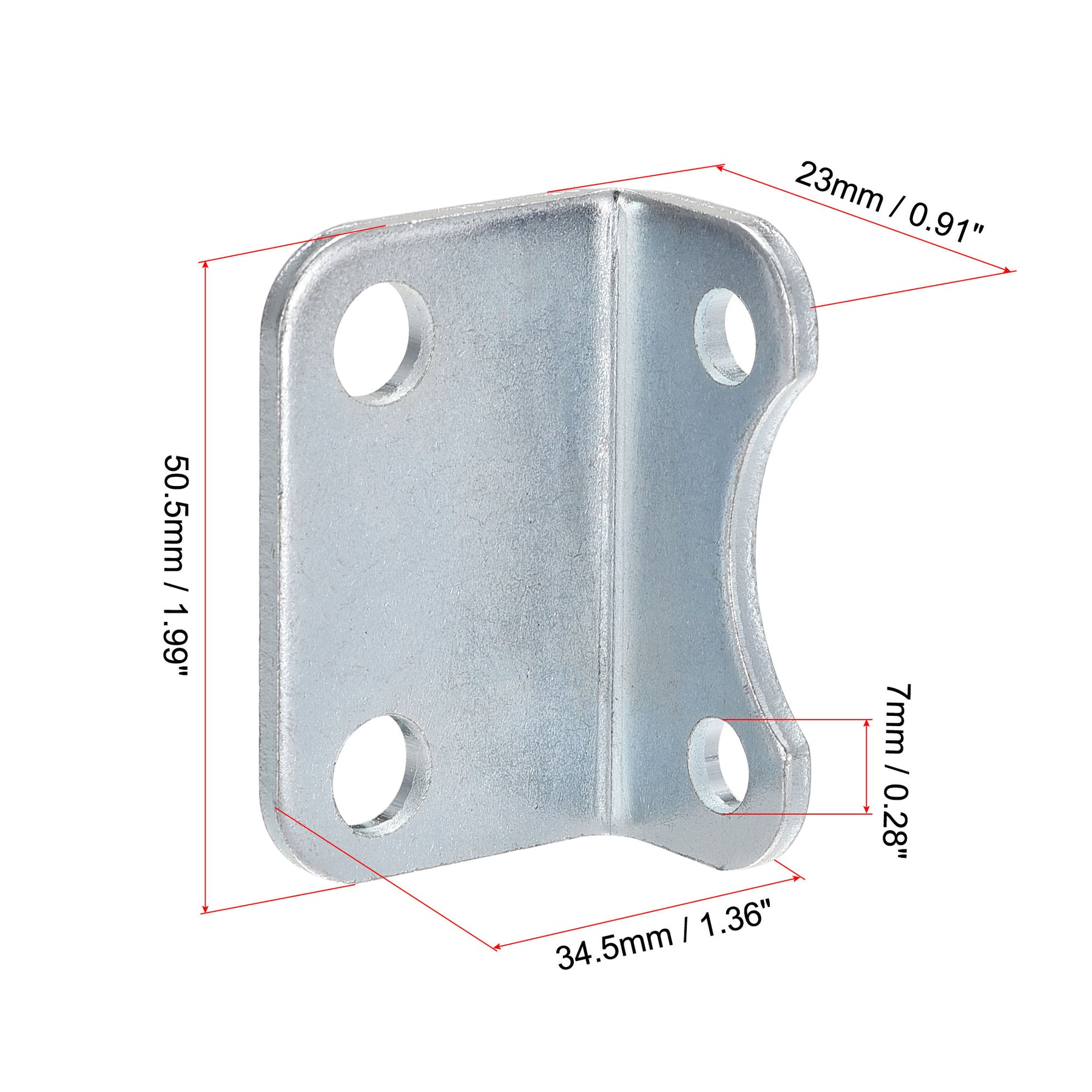 Uxcell Air Cylinder Rod Clevis Mounting Bracket 50.5x23x34.5mm SC ...