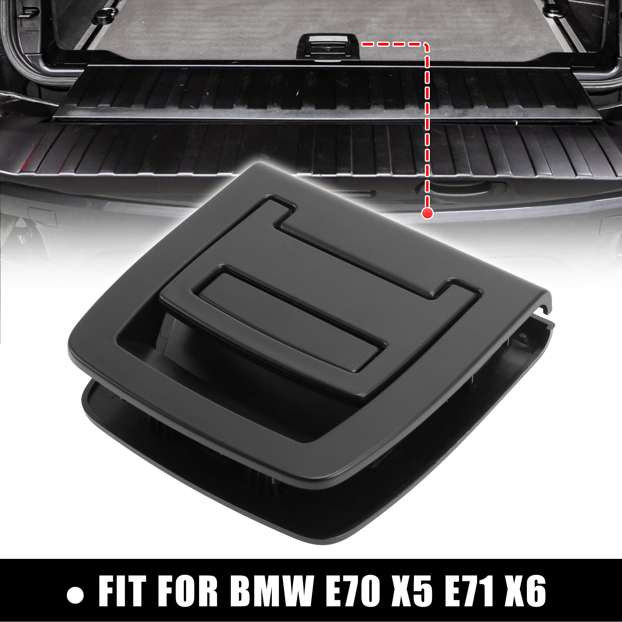 Black Rear Trunk Floor Mats Carpet Handles For BMW X5 E70 07-13 For X6 ...