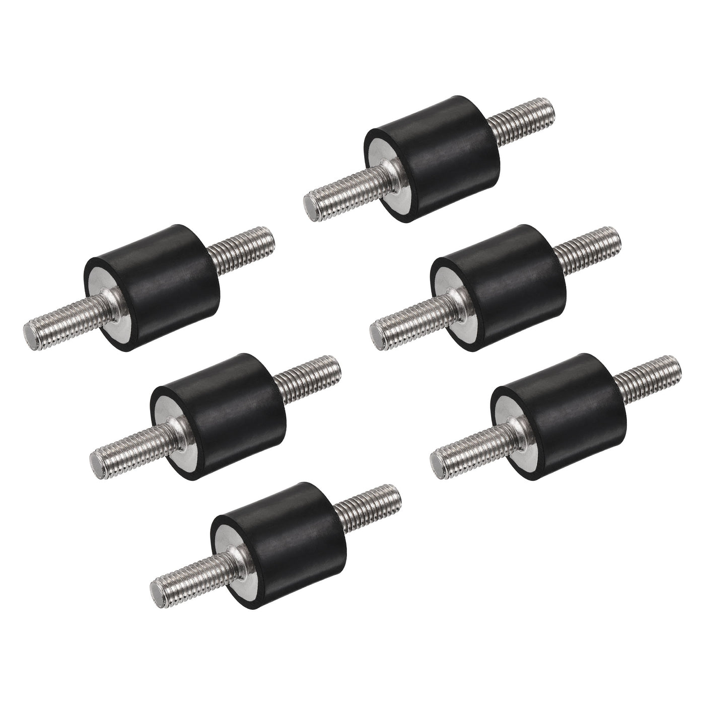 M5 Rubber Mounts 6pcs Male/Male Shock Absorber D15mmxH15mm | Harfington