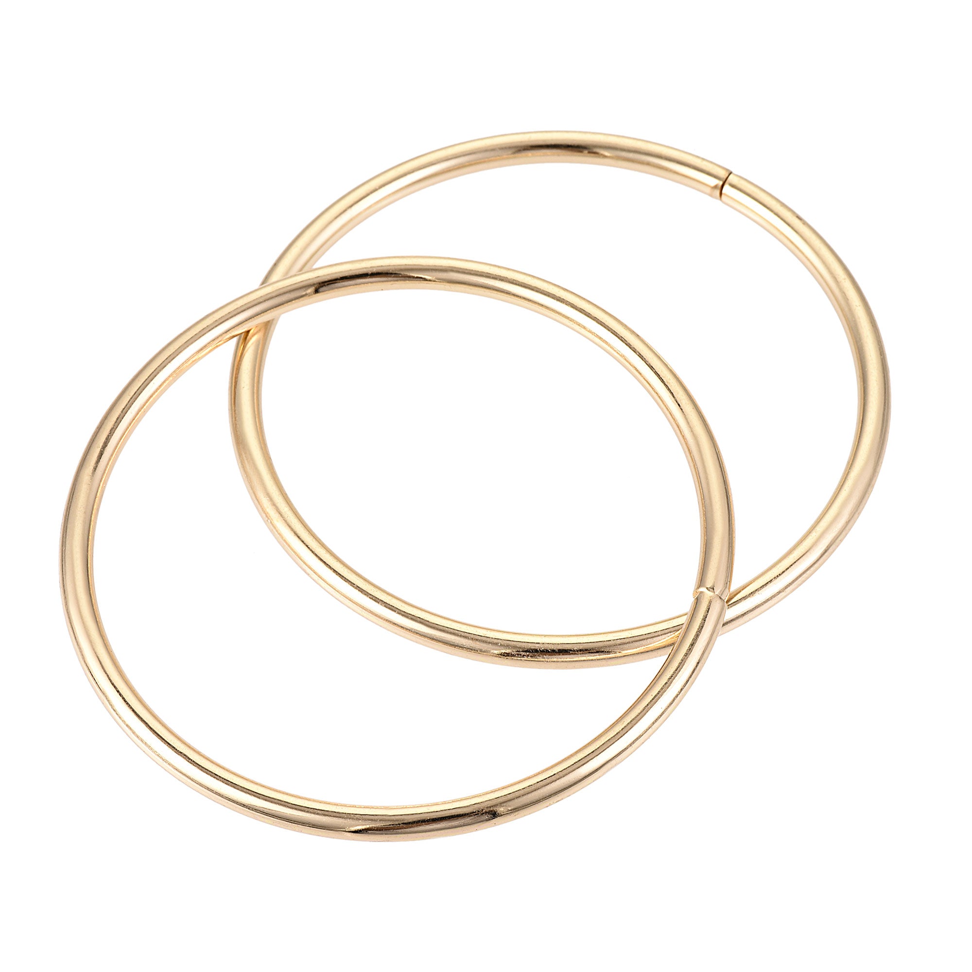 Uxcell 60mm Metal O Rings Non-Welded for Straps Bags Belts DIY Gold ...