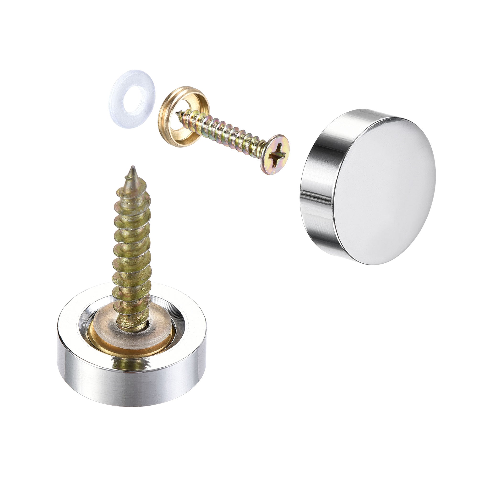 Uxcell Mirror Screws, 16mm/0.63", 10pcs Decorative Cap Fasteners Cover ...