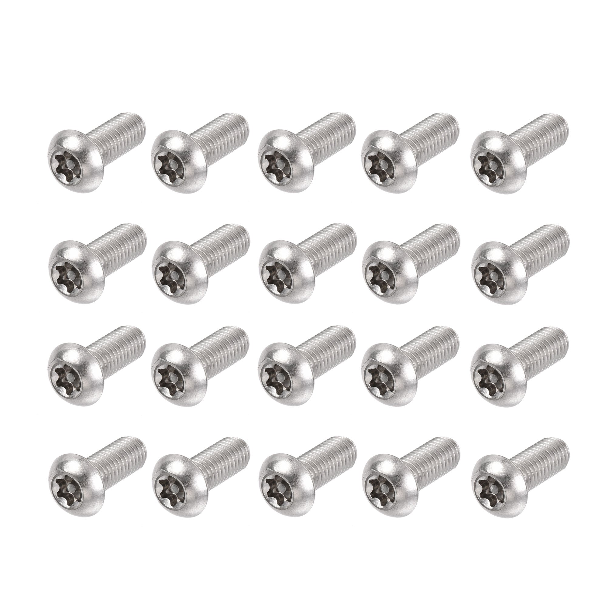 Uxcell M8x20mm Torx Security Machine Screw, 20pcs Pan Head Screws ...