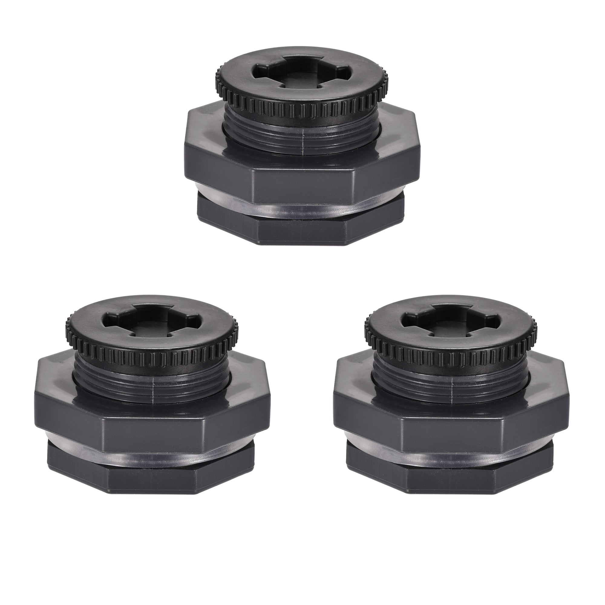 Uxcell PVC Bulkhead Tank Adapter with Plug Fitting G1 Thread for Rain ...