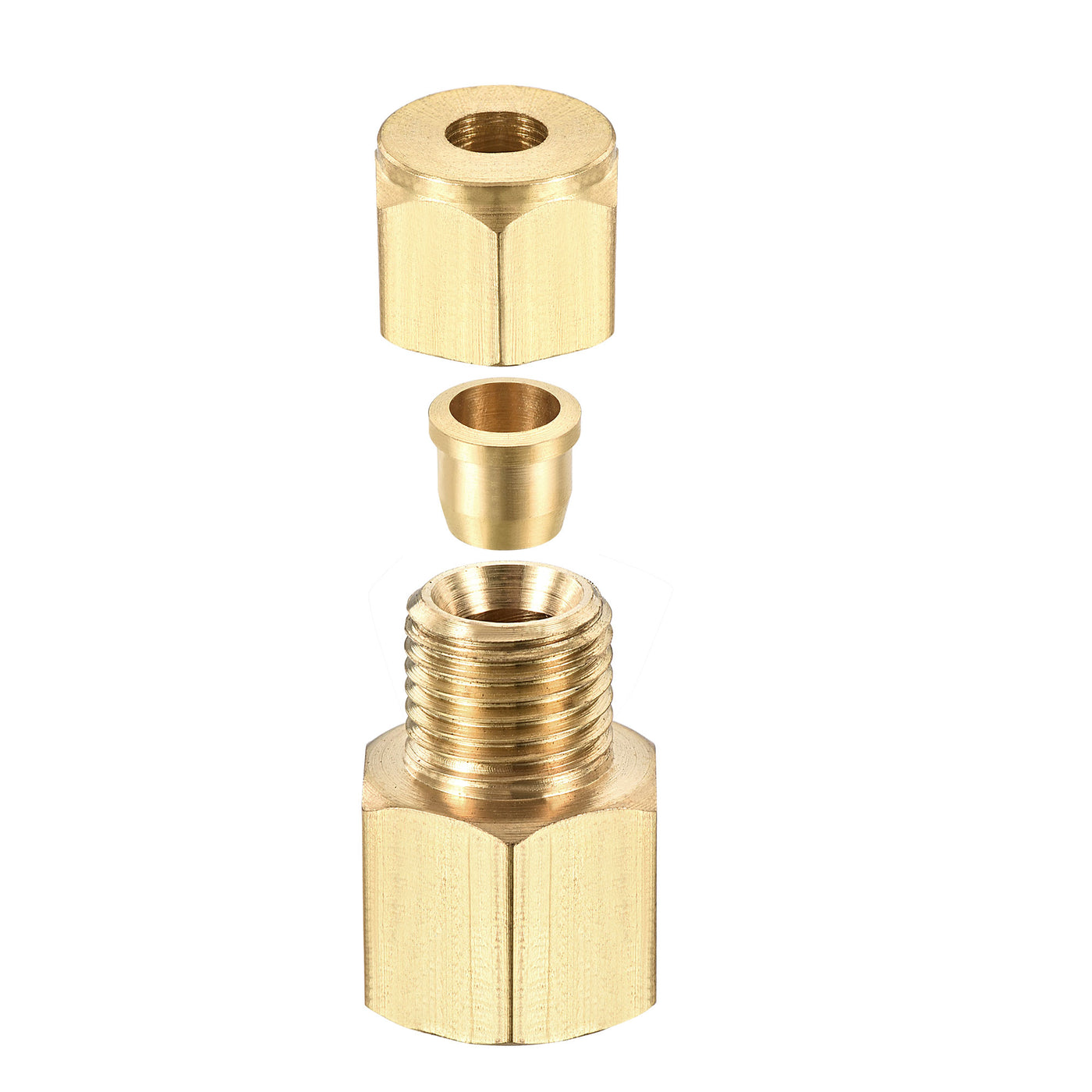 Uxcell Compression Tube Fitting M18x1.5mm Female Thread x 6mm Tube OD ...