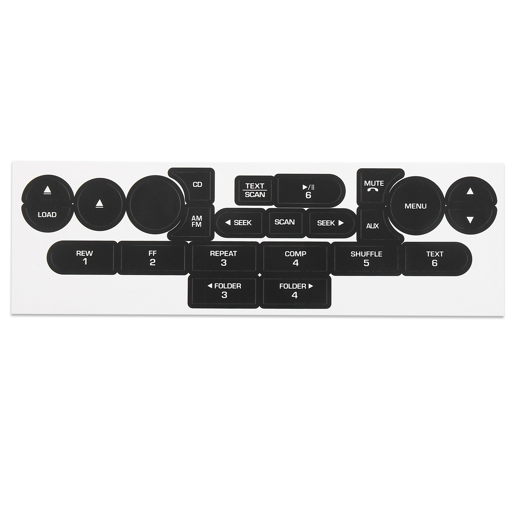 Car Front Radio Stereo Button Repair Decals Stickers Replacement for ...