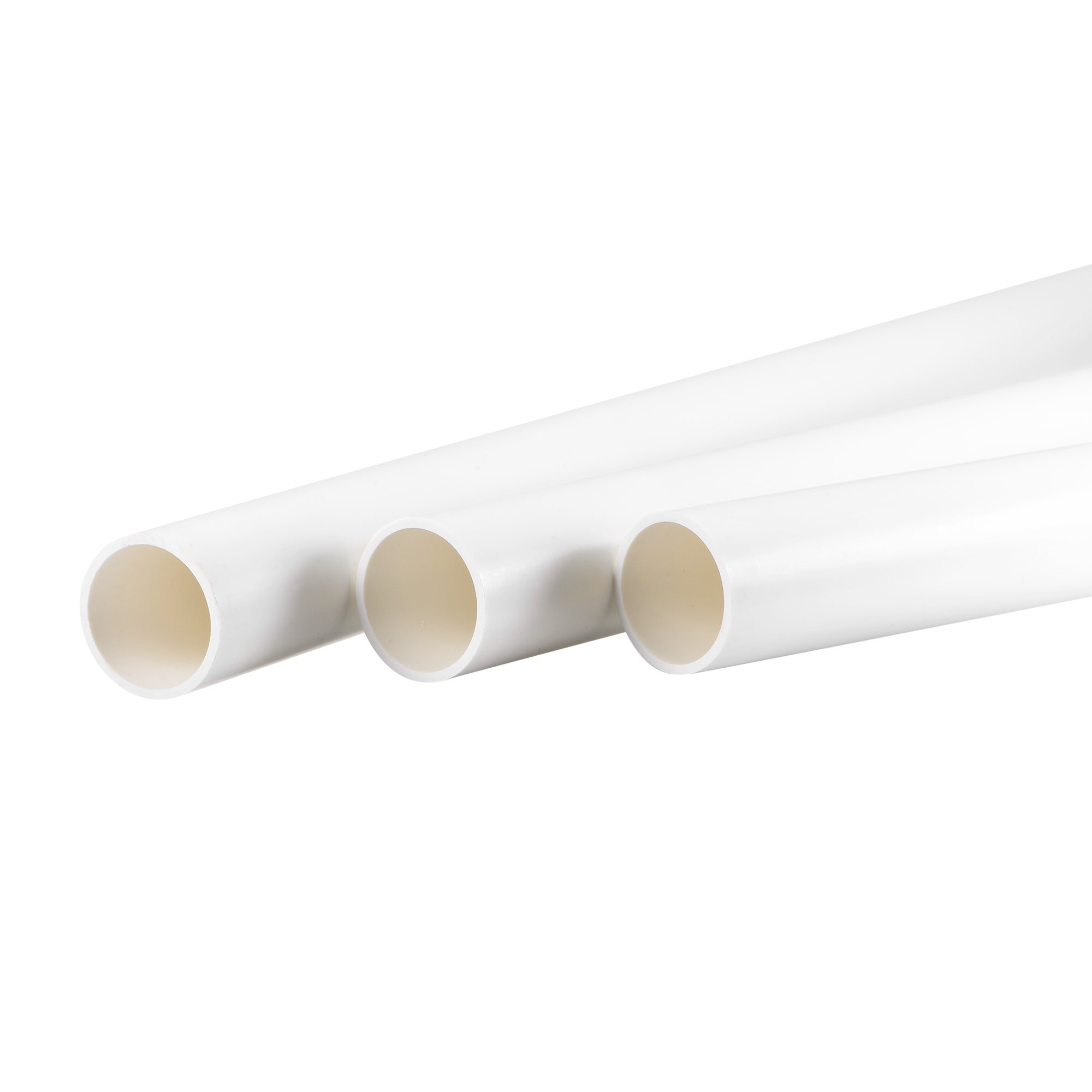 3pcs PVC Pipe 28mm ID x 32mm OD 0.5m Rigid Water Pipe Drain Pipe White ...