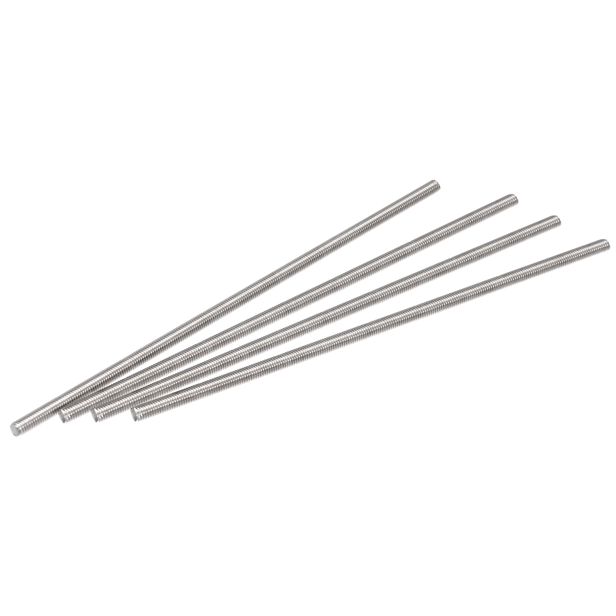 Uxcell 4Pcs M4 x 150mm Fully Threaded Rod 304 Stainless Steel Right ...
