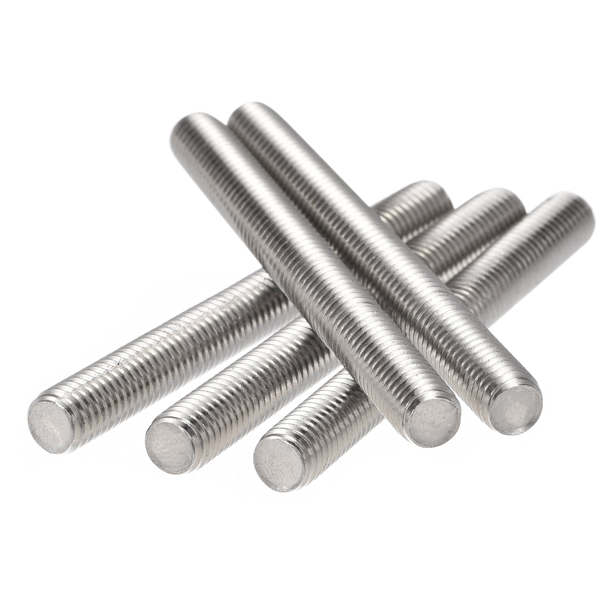 Uxcell 5Pcs M8 x 80mm Fully Threaded Rod 304 Stainless Steel Right Hand ...