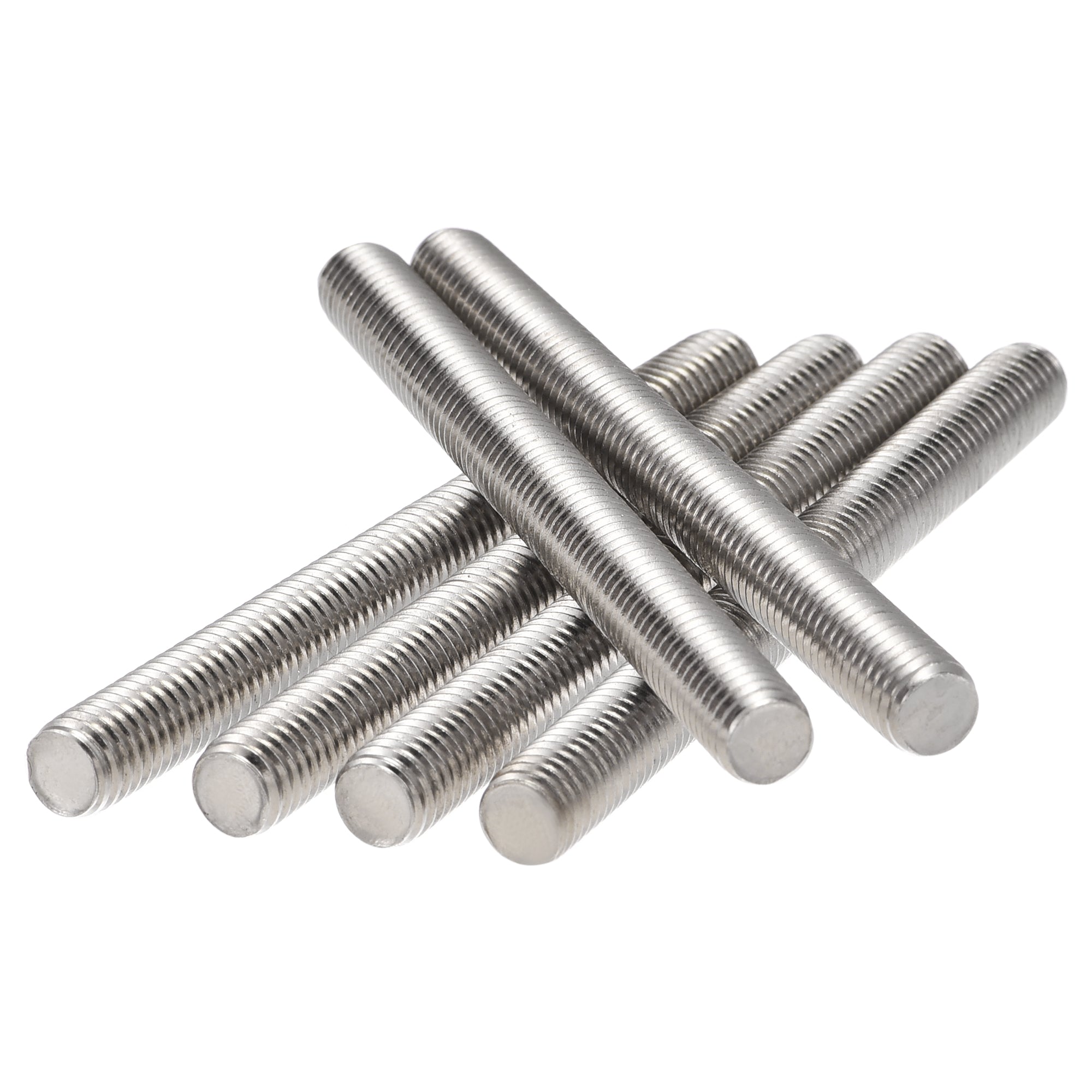 Uxcell 12Pcs M8 x 90mm Fully Threaded Rod 304 Stainless Steel Right ...