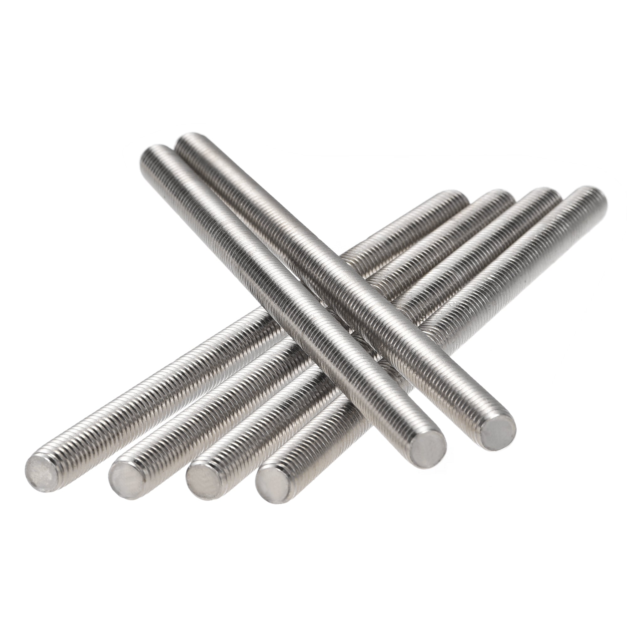 Uxcell 12Pcs M8 x 140mm Fully Threaded Rod 304 Stainless Steel Right ...