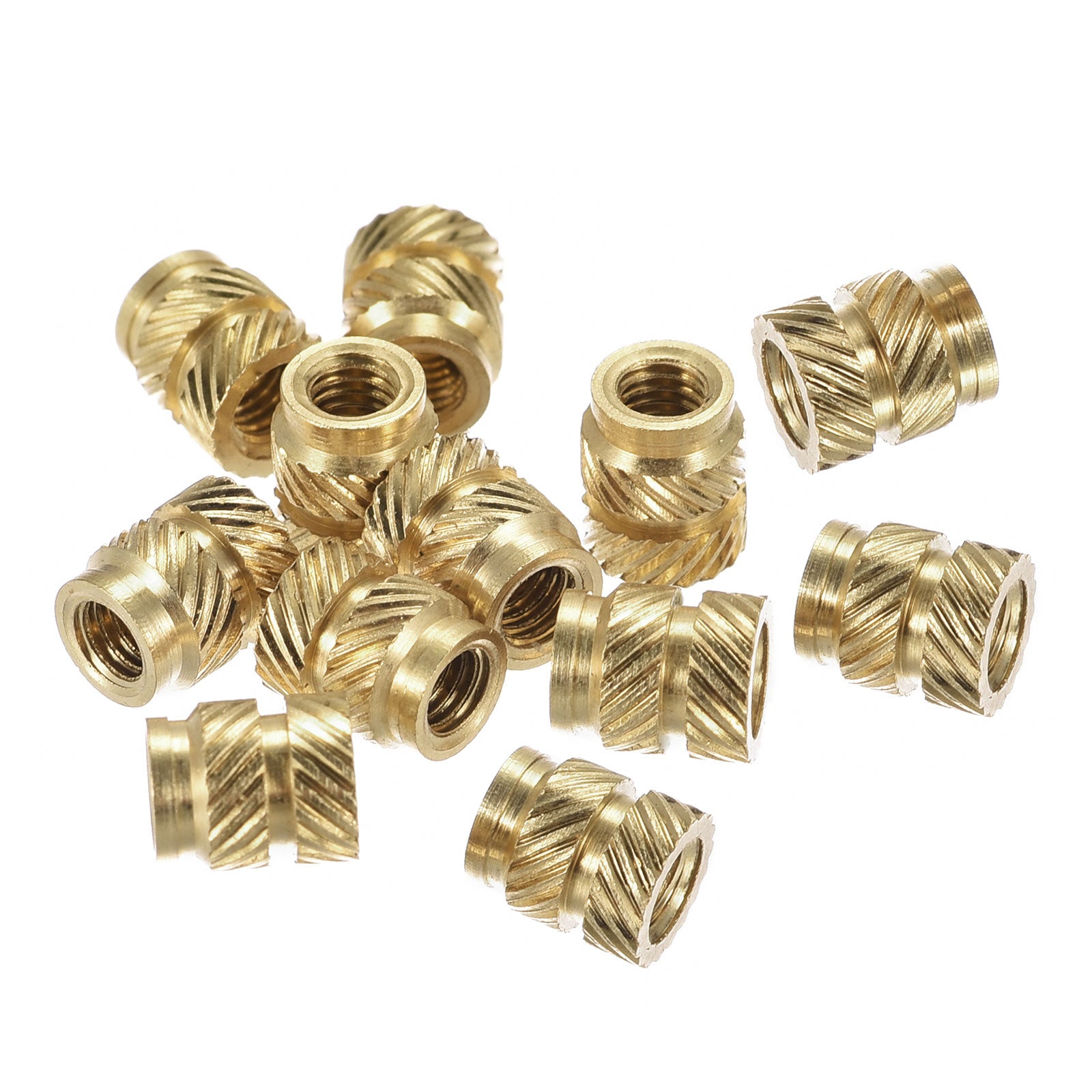 Uxcell 120pcs Knurled Insert Nut Female Thread Brass Embedding Nut M3 x ...