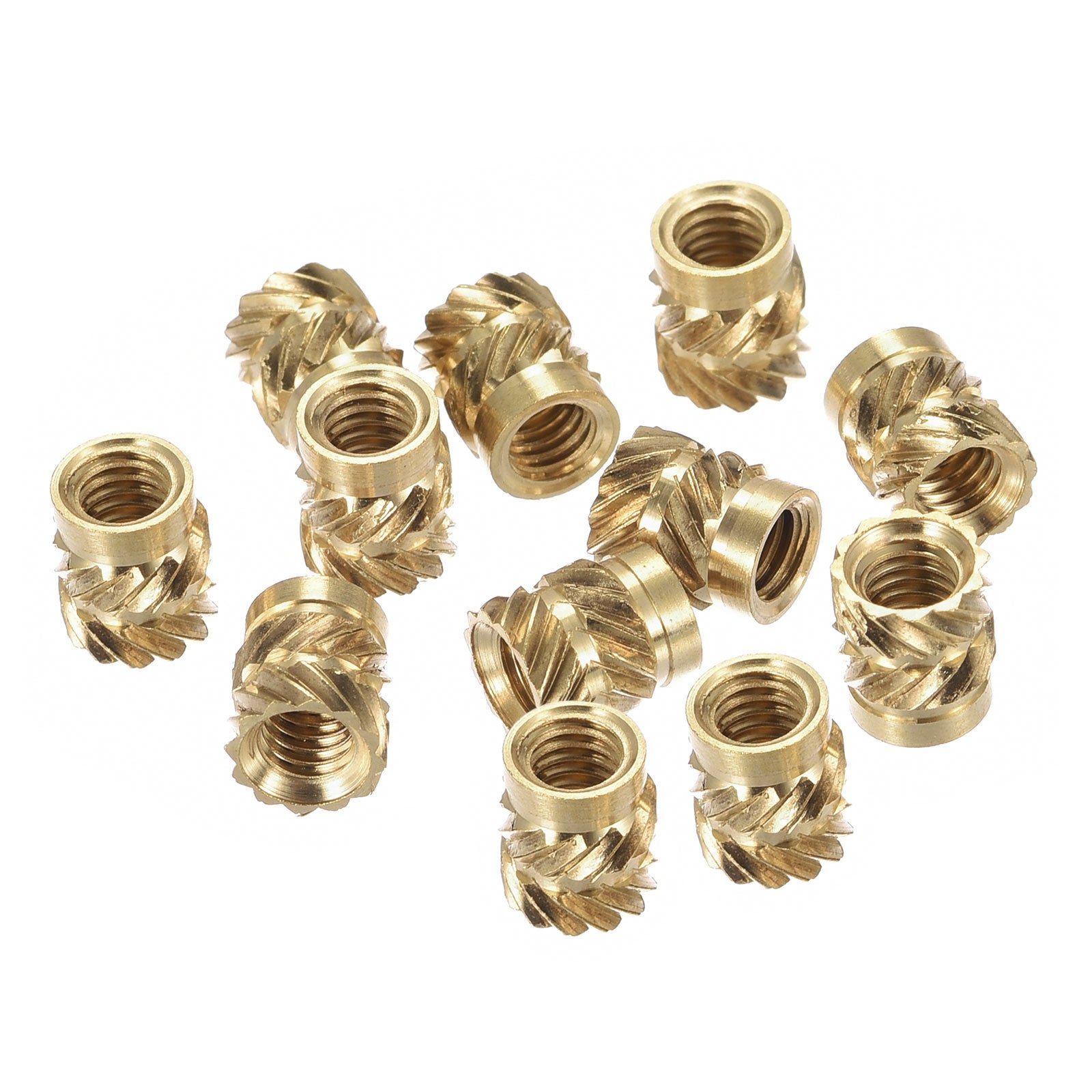 Uxcell 60pcs Knurled Insert Nuts M4 x 7mm L x 6mm OD Female Thread Brass Embedding Nut | Harfington
