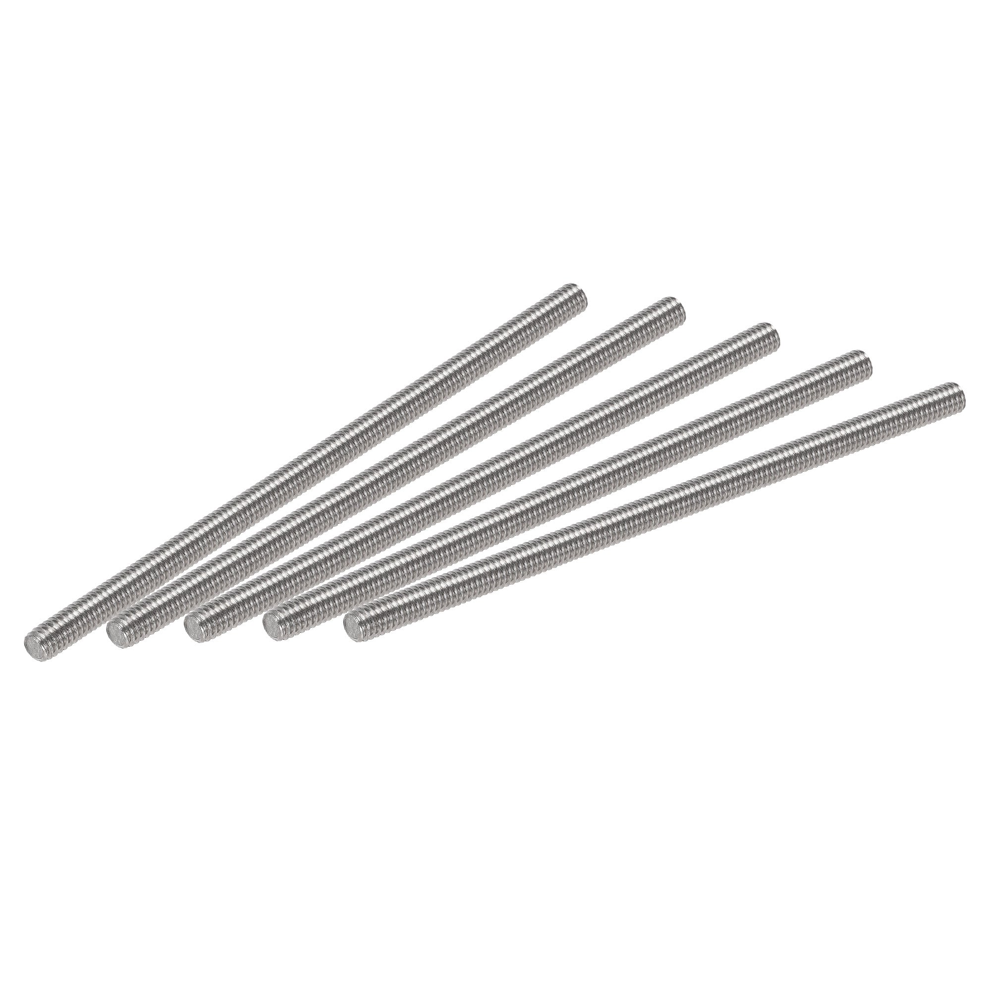 Uxcell 10Pcs M4 x 100mm Fully Threaded Rod 304 Stainless Steel Right ...