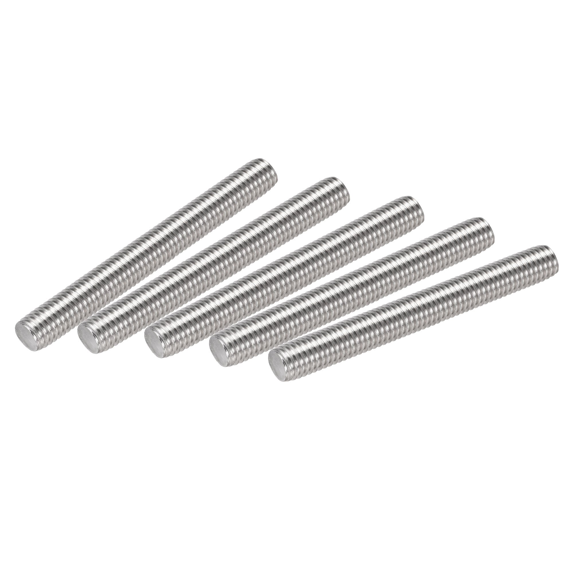 Uxcell 5Pcs M10 x 80mm Fully Threaded Rod 304 Stainless Steel Right ...