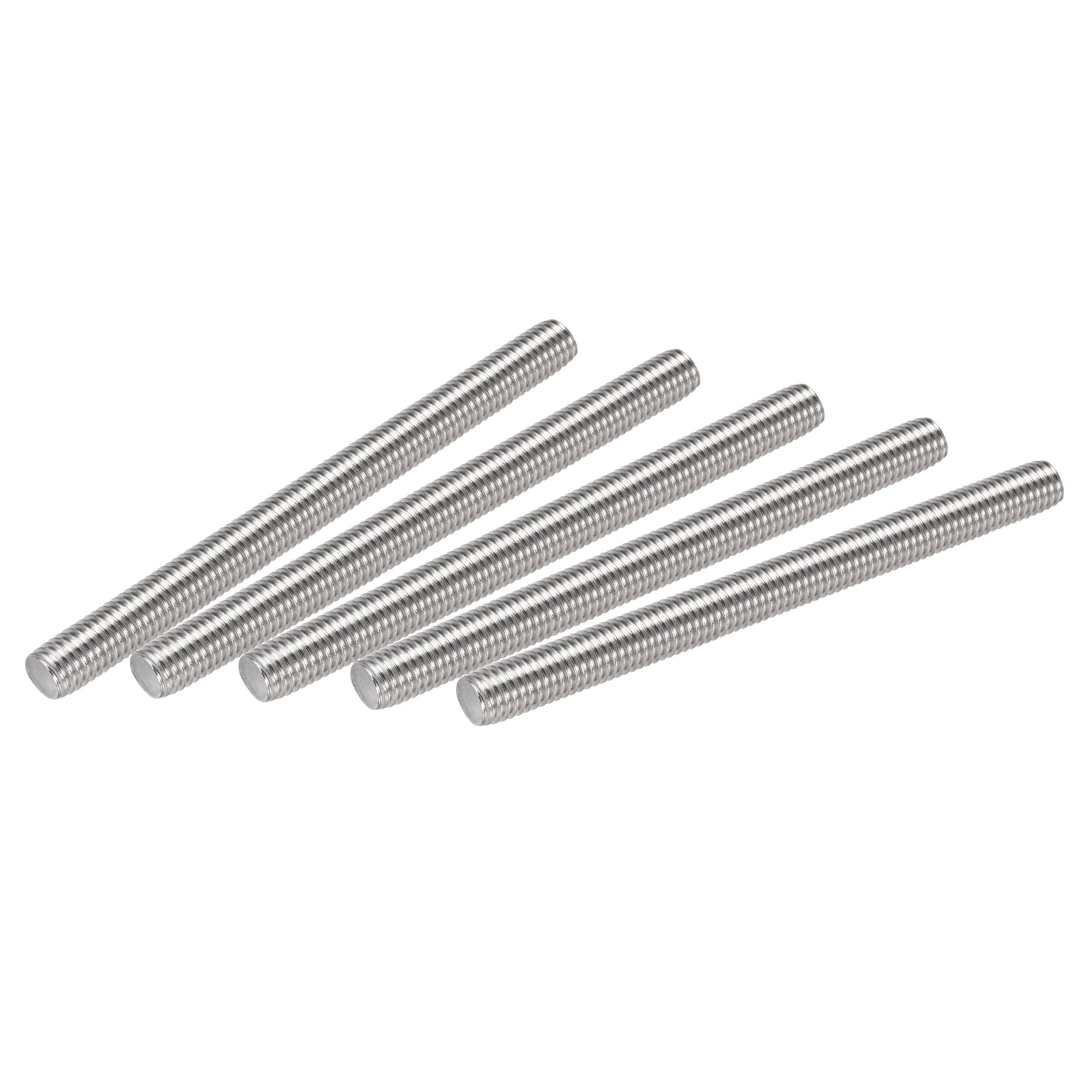 Uxcell 5Pcs M10 x 110mm Fully Threaded Rod 304 Stainless Steel Right ...