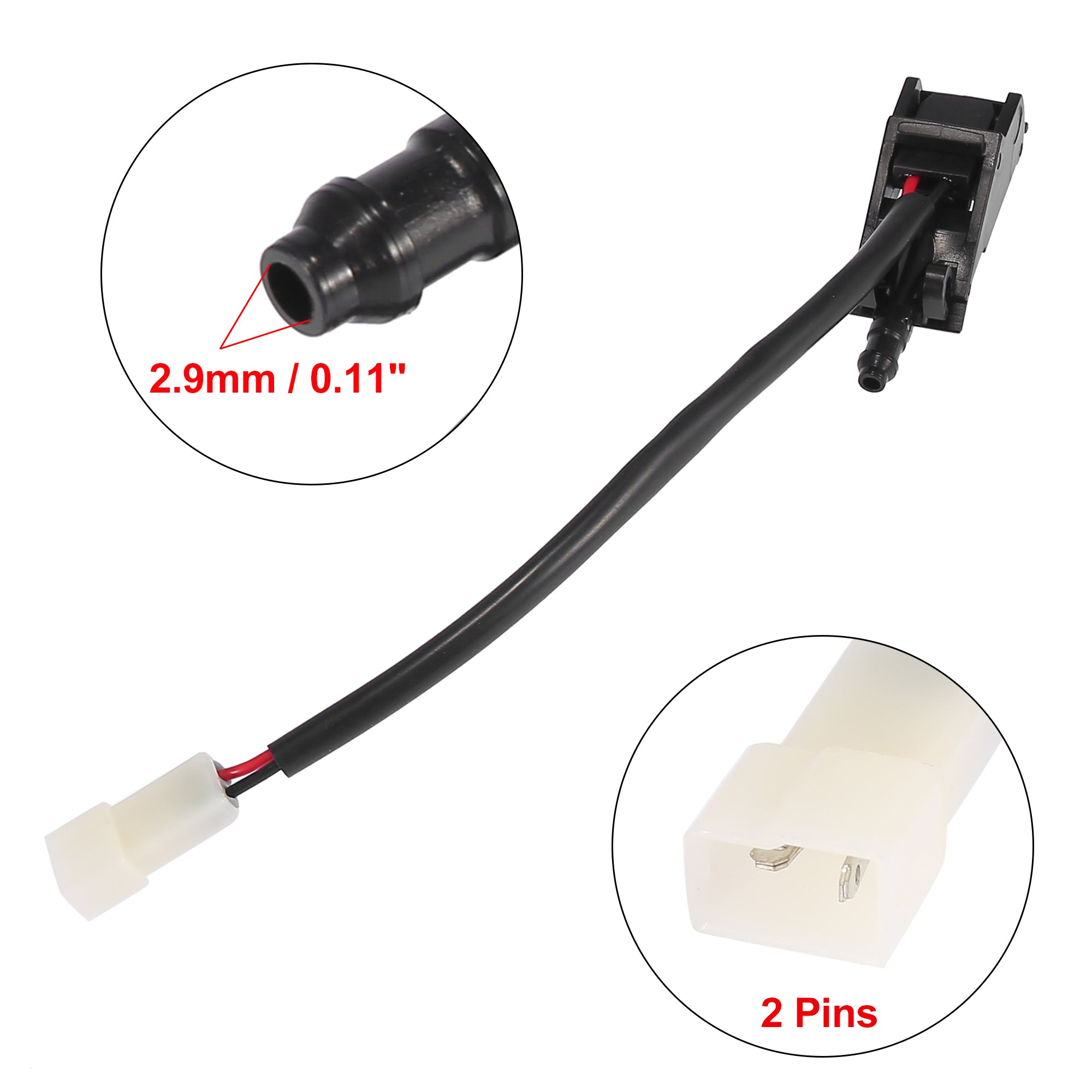 Windshield Washer Nozzles Spray Jet Left or Right 6E0955986B/A with ...