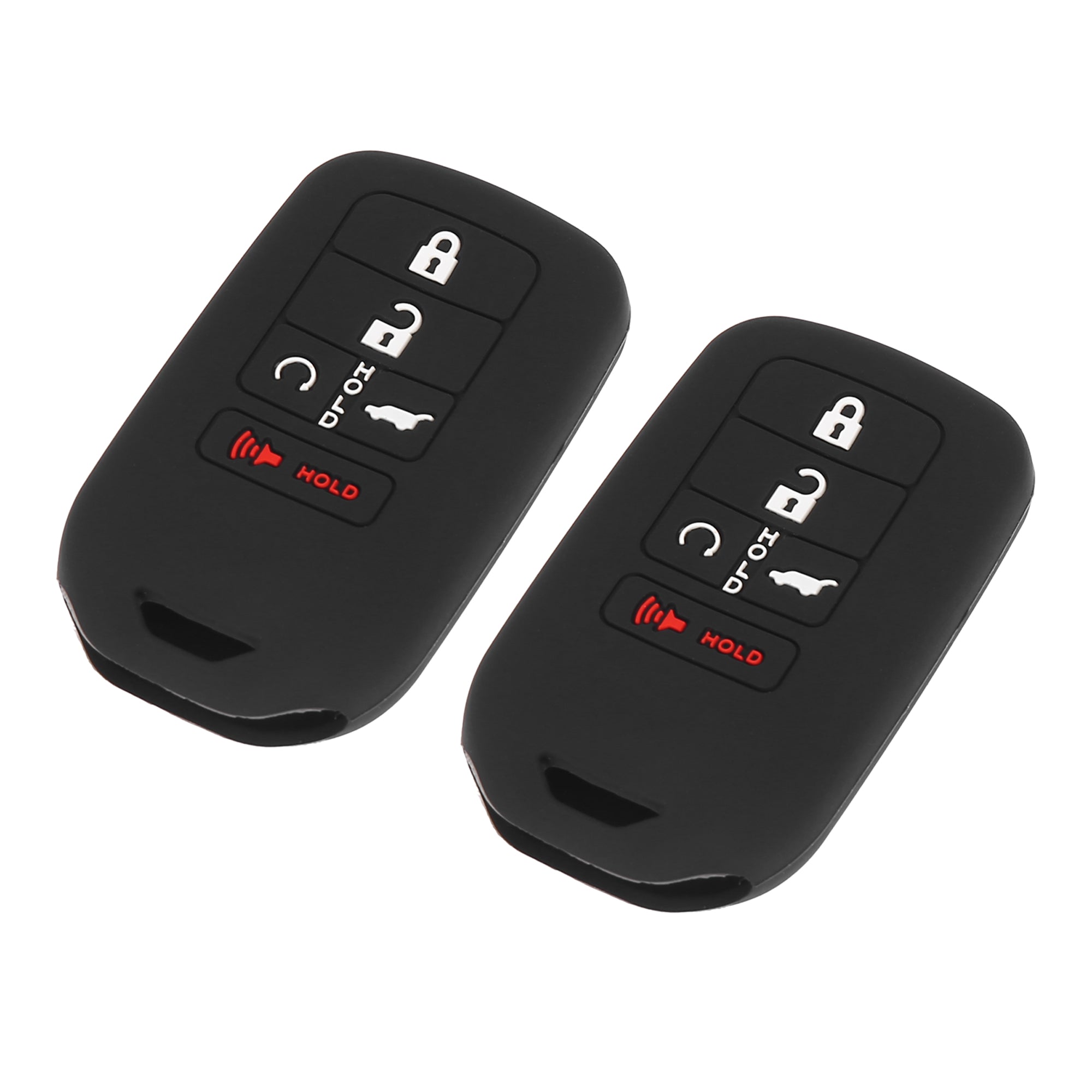 2pcs Car Key Fob Cover 5 Button Remote Key Fob Protective Case Silicone ...