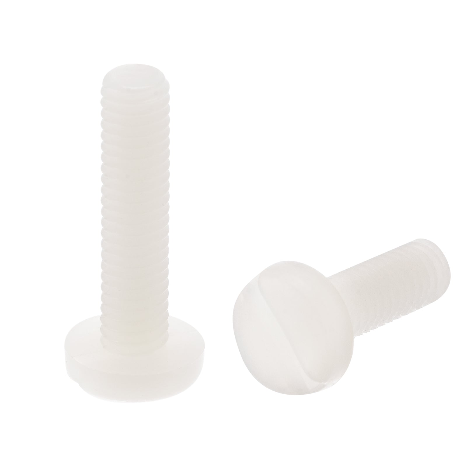 Uxcell M4 x 25mm Nylon Machine Screws, Pan Head Slotted Screw Fasteners ...