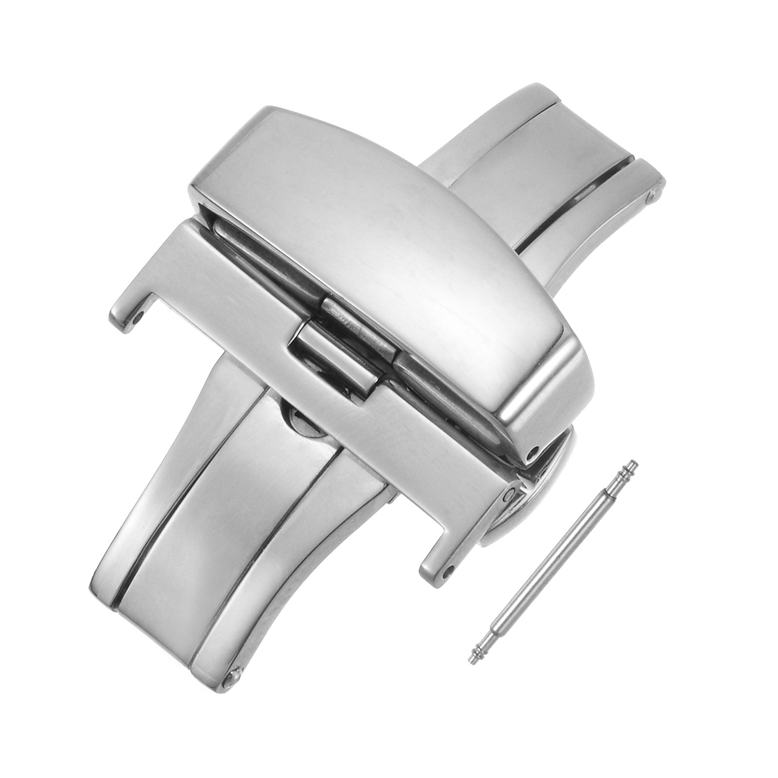 Uxcell Folding Watch Clasp Push Button for 24mm Leather Watchband ...