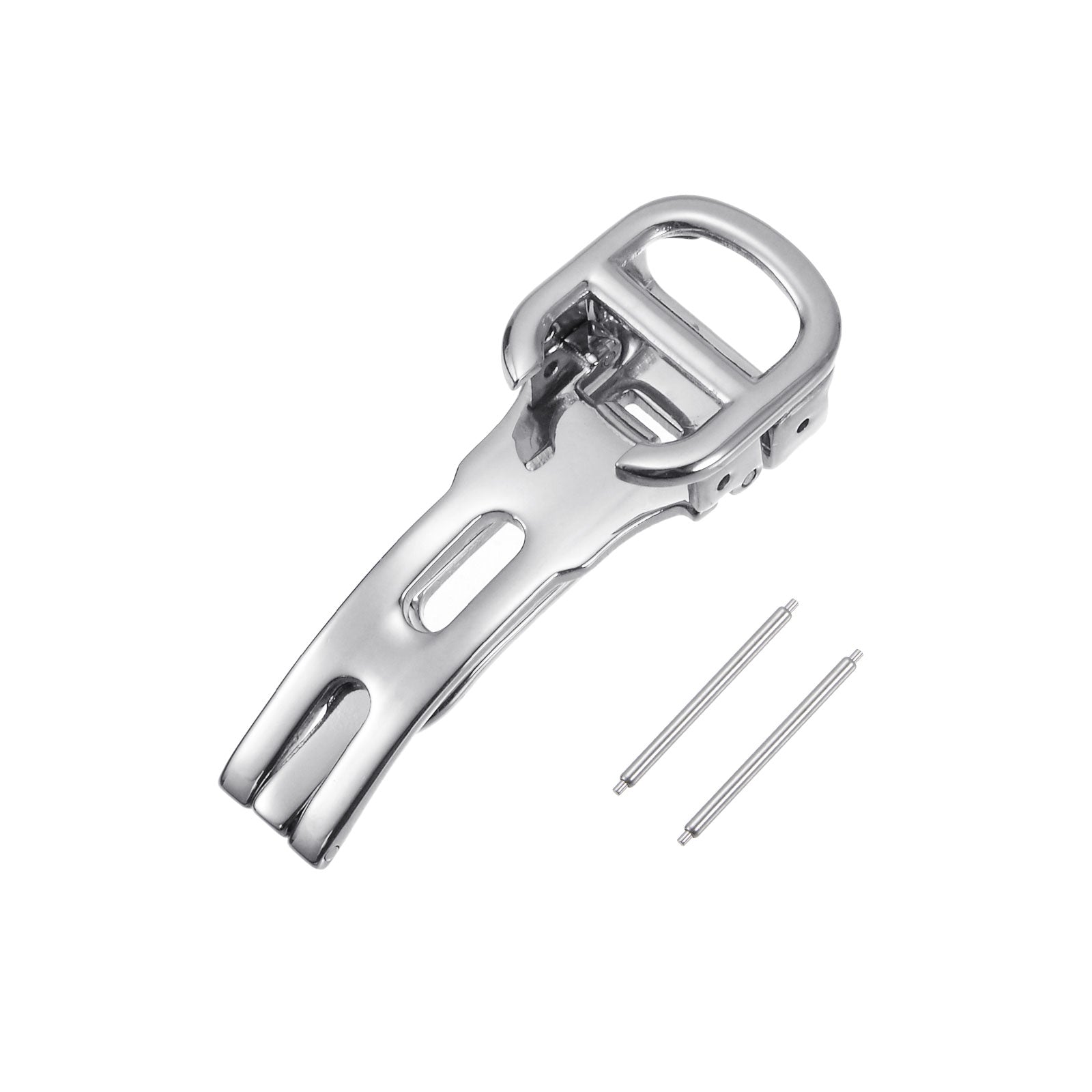 Uxcell Fold Watch Clasp Push Button for 12mm Watch Strap with Pin ...