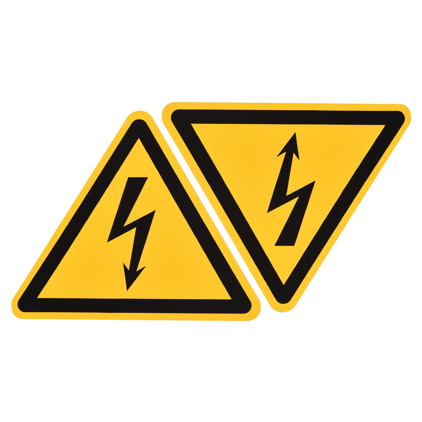 Triangle Electrical Shock Risk Warning Sign Self Adhesive Yellow 40mm ...
