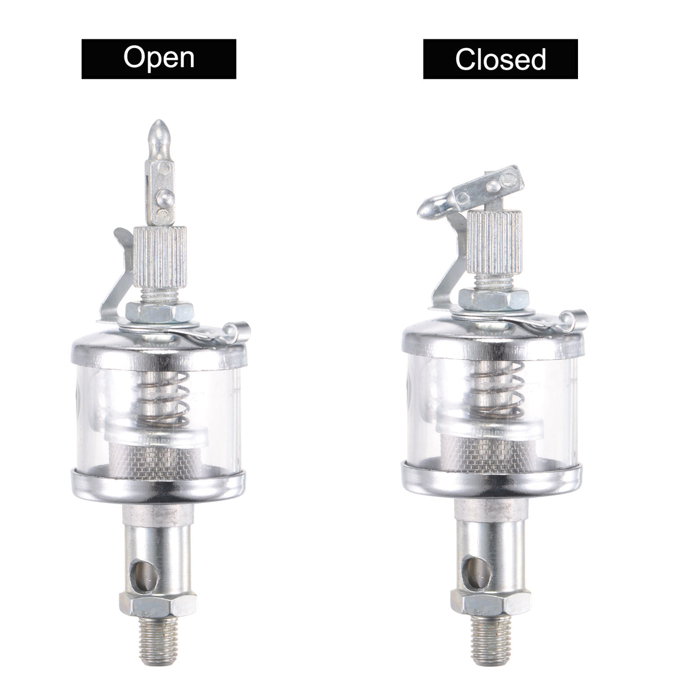 Uxcell Needle Valve Type Oil Cup M8x1 Thread 16ml Sight Gravity Drip ...