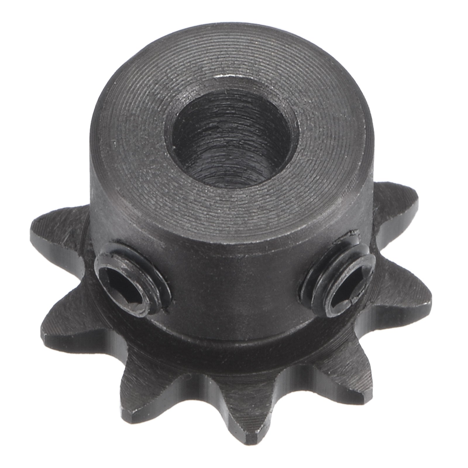 Uxcell 10 Teeth Sprocket 1/4" Pitch, 6.35mm Bore Carbon Steel with Set ...