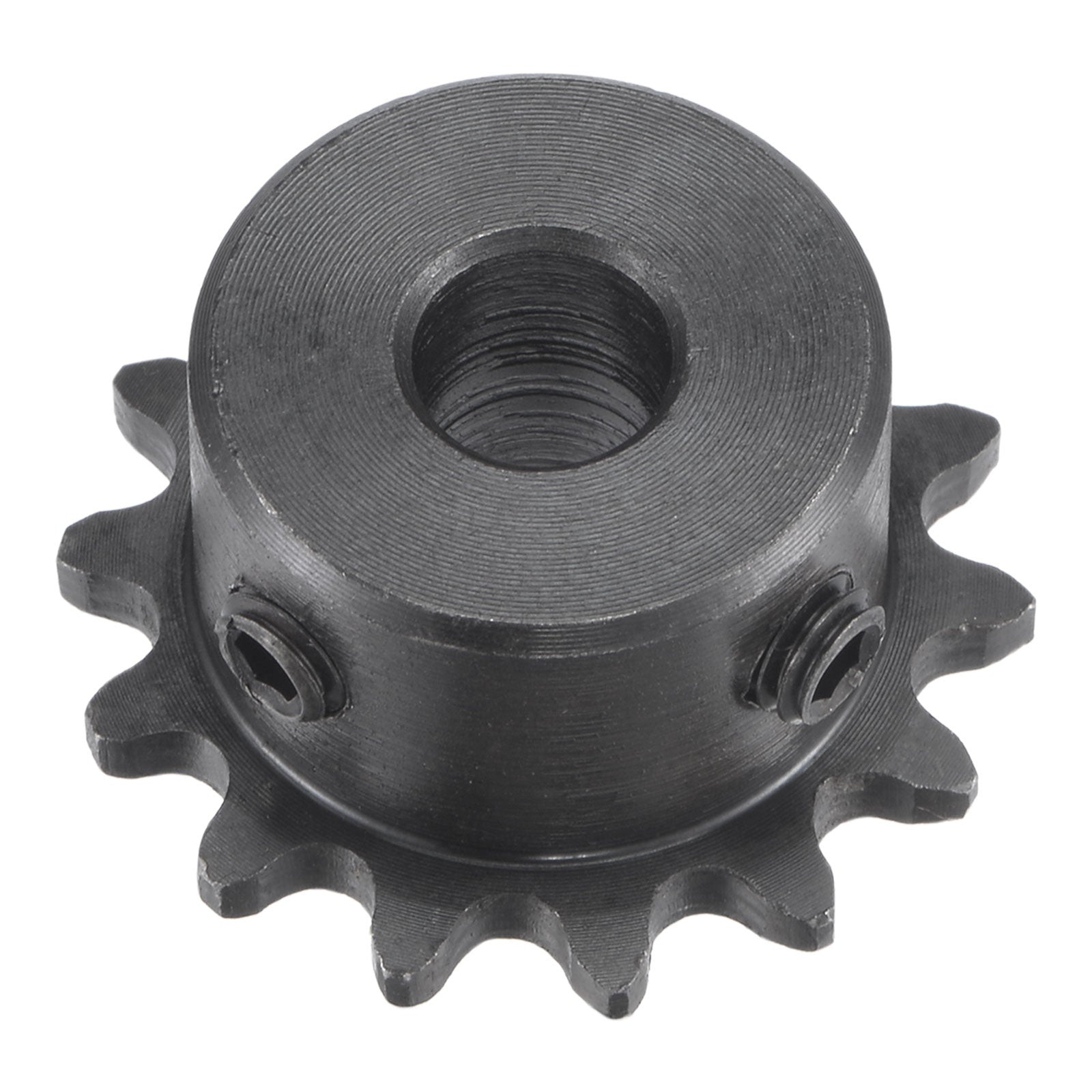 Uxcell 14 Teeth Sprocket 1/4" Pitch, 8mm Bore Carbon Steel with Set ...