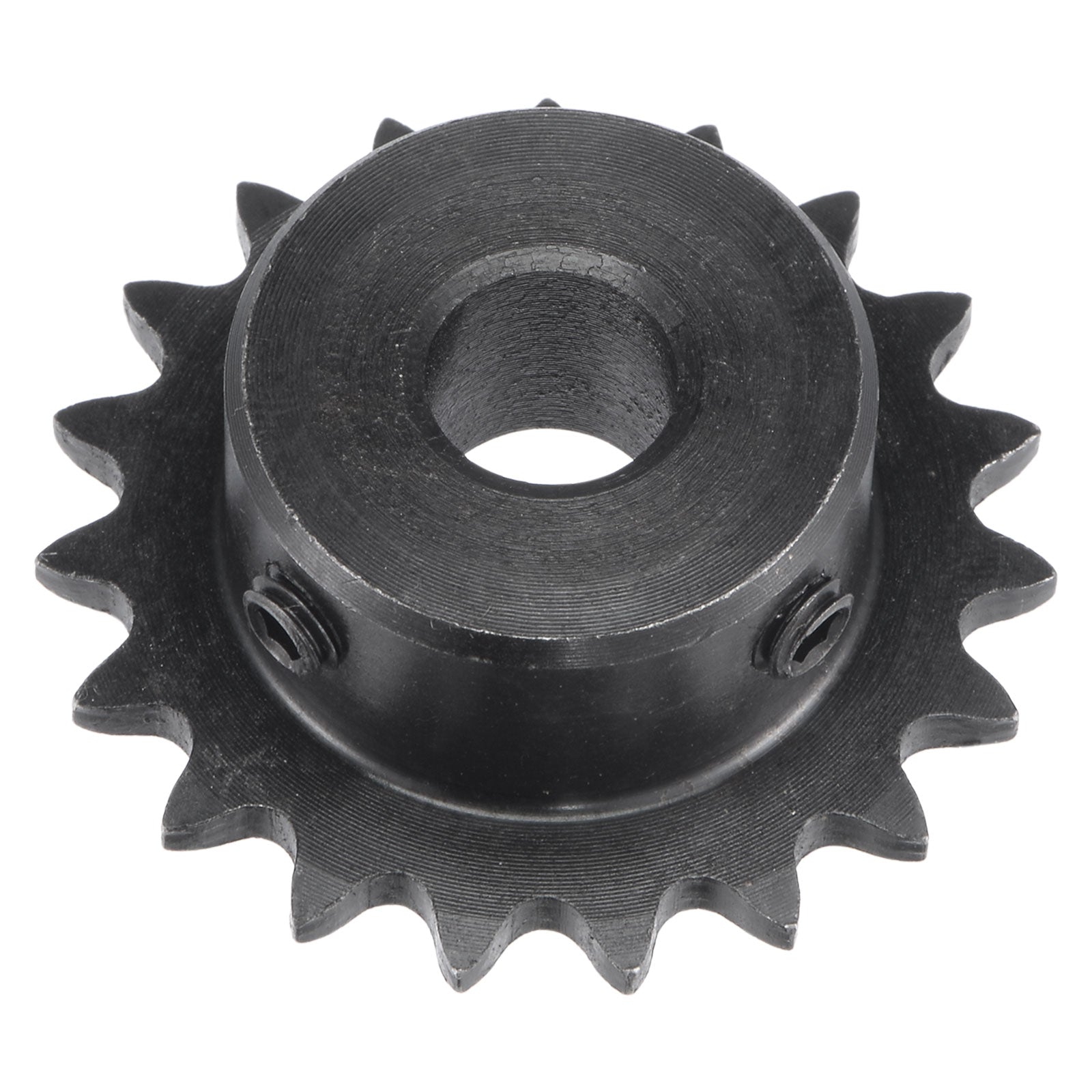 Uxcell 19 Teeth Sprocket 1/4" Pitch, 10mm Bore Carbon Steel with Set ...