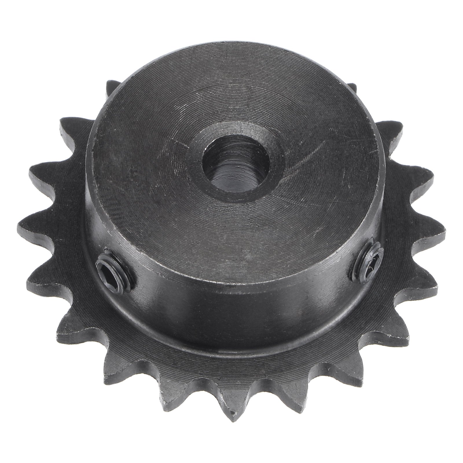 Uxcell 20 Teeth Sprocket 1/4" Pitch, 6.35mm Bore Carbon Steel with Set ...