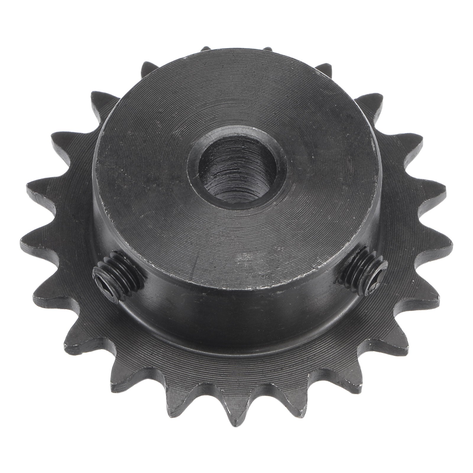 Uxcell 21 Teeth Sprocket 1/4" Pitch, 8mm Bore Carbon Steel with Set ...