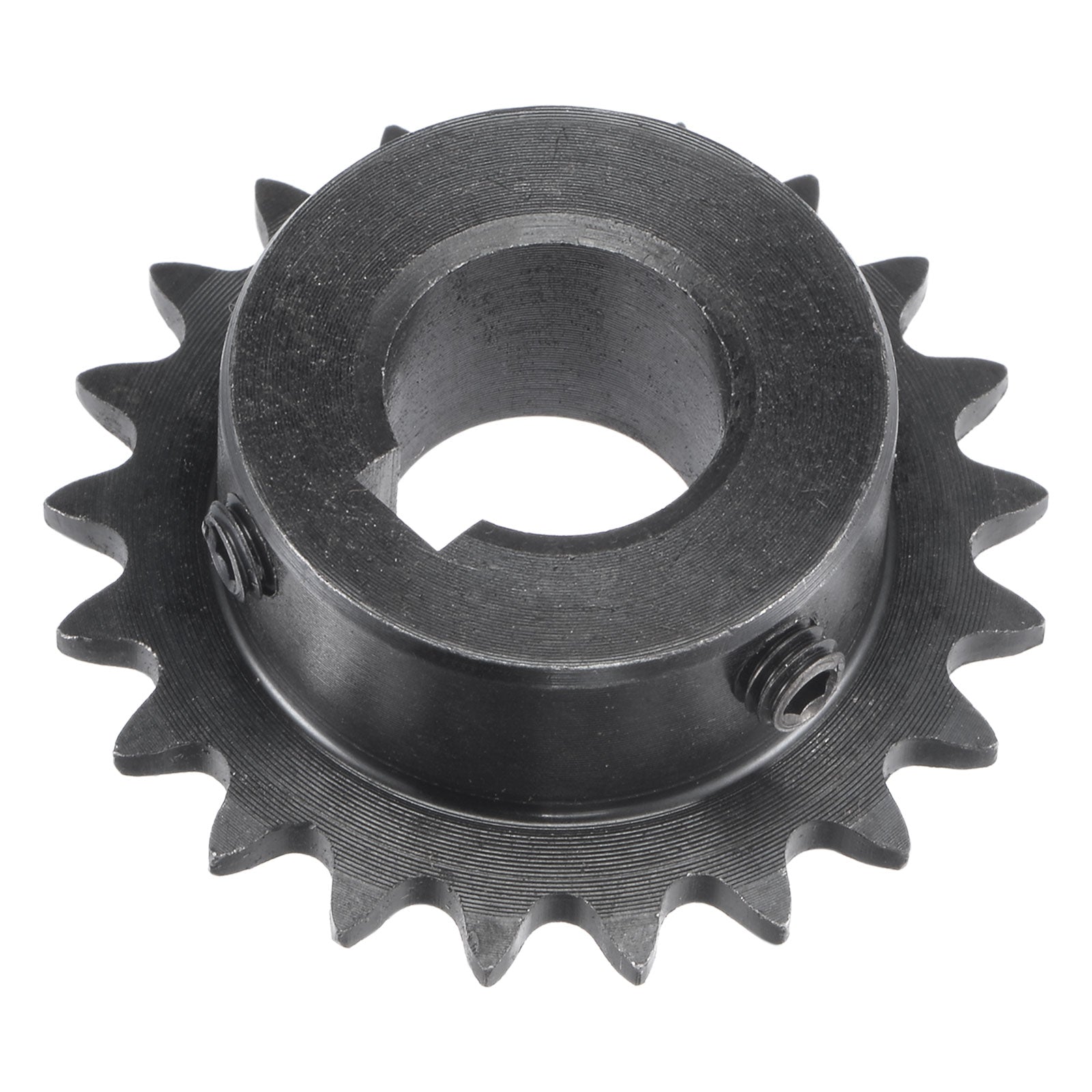 Uxcell 21 Teeth Sprocket 1/4" Pitch, 15mm Bore Carbon Steel, Keyway ...