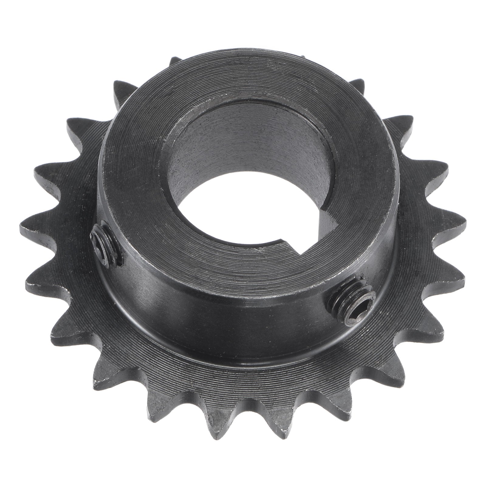 Uxcell 21 Teeth Sprocket 1/4" Pitch, 16mm Bore Carbon Steel, Keyway ...