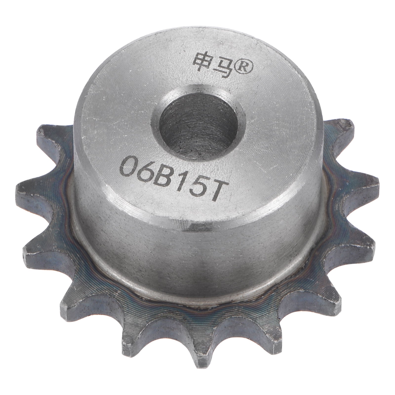 Uxcell 15 Teeth Sprocket Single Strand 3/8" Pitch, 10mm Bore Carbon ...