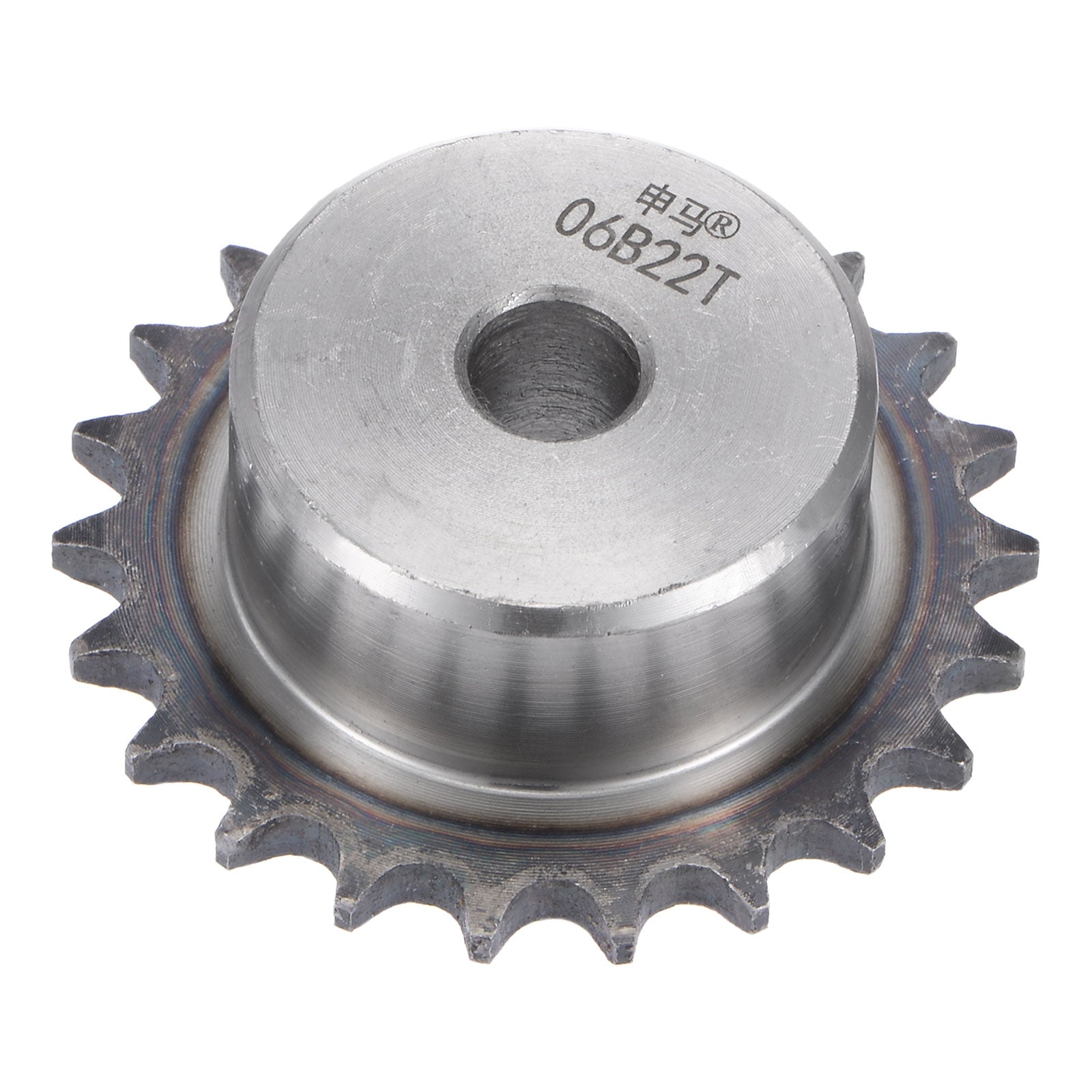 Uxcell 22 Teeth Sprocket Single Strand 3/8" Pitch, 12mm Bore Carbon ...