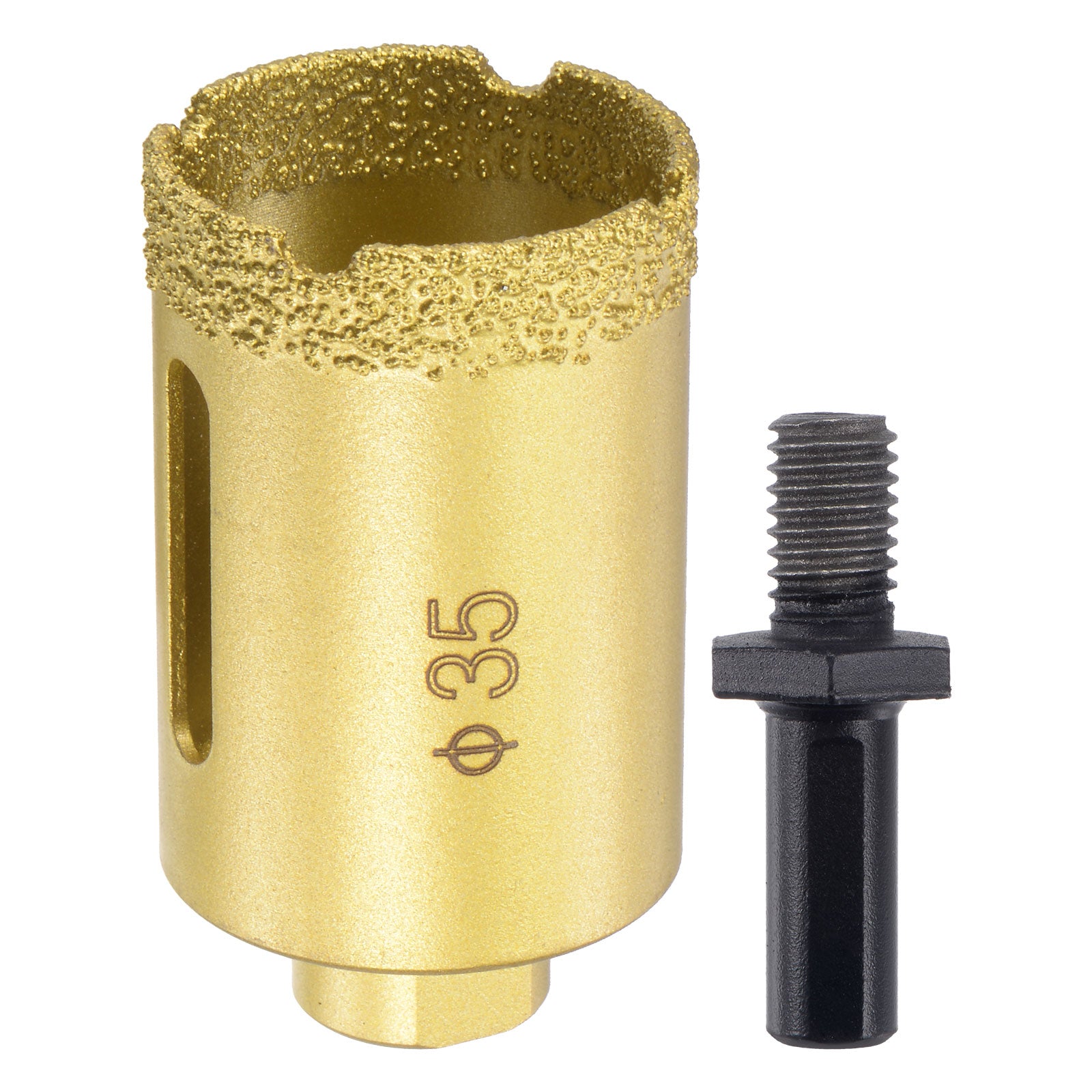 Uxcell 35mm Brazed Diamond Core Drill Bits with M10 Arbor Adapter for ...